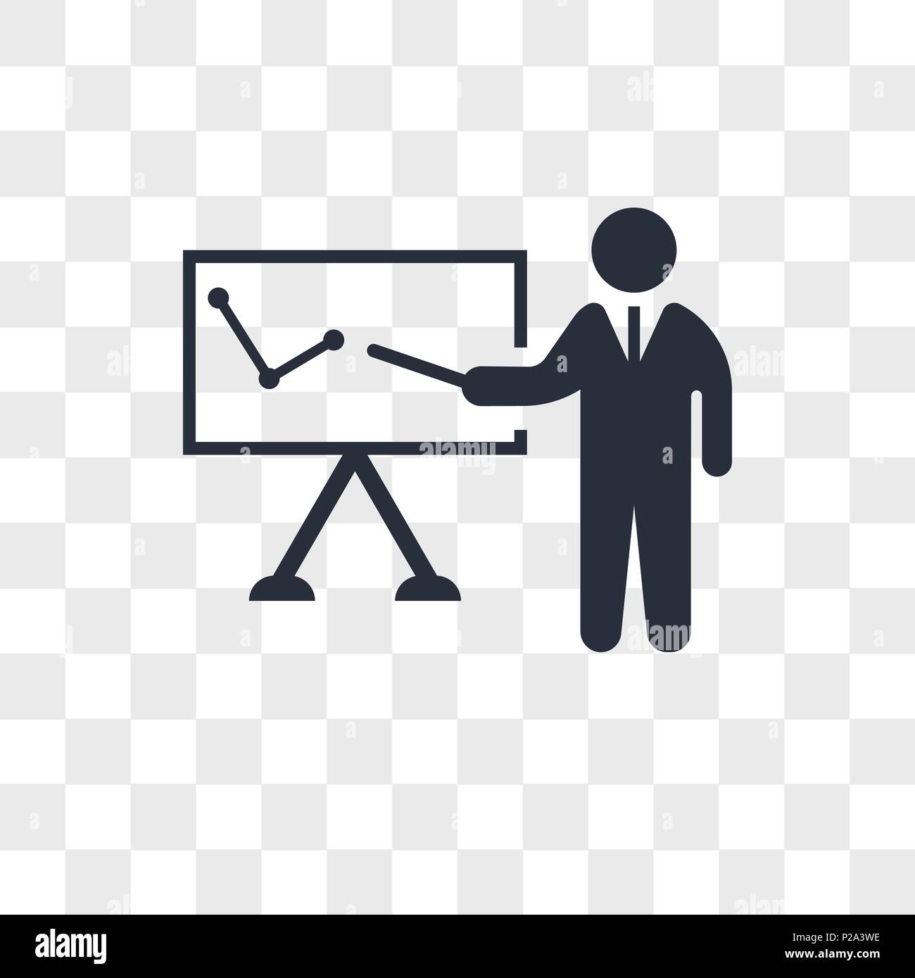 Présentation de l'entreprise l'icône vecteur isolé sur fond transparent ...