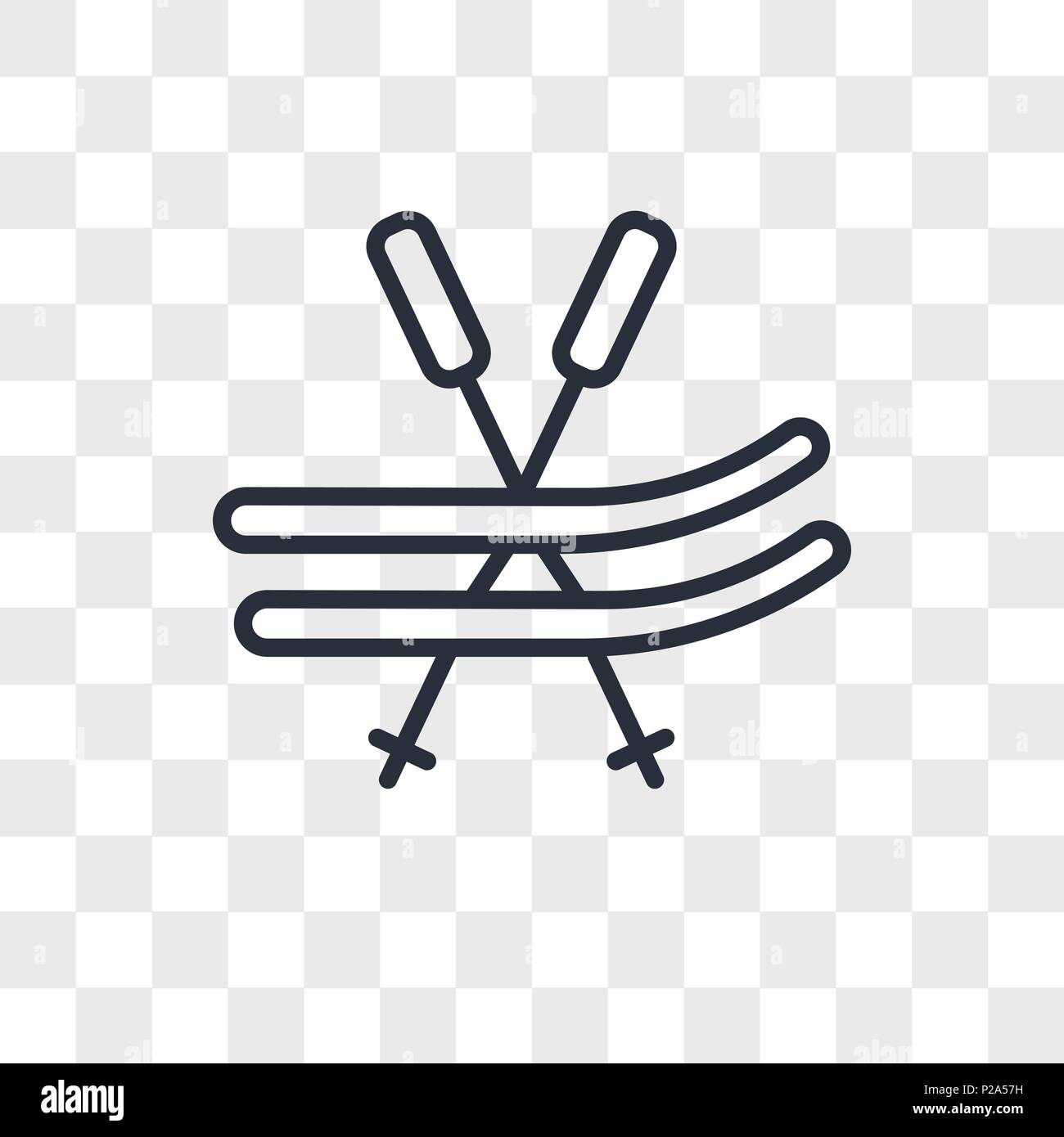 Icône vecteur Ski isolé sur fond transparent, logo Ski concept Image ...