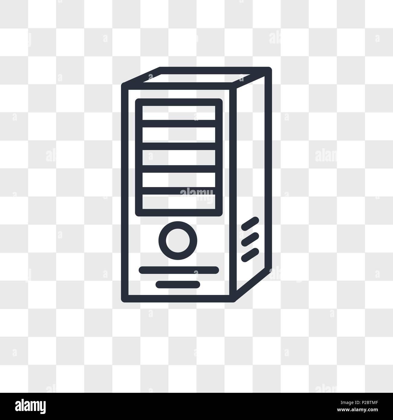 Icône vecteur webserver isolé sur fond transparent, serveur web concept ...