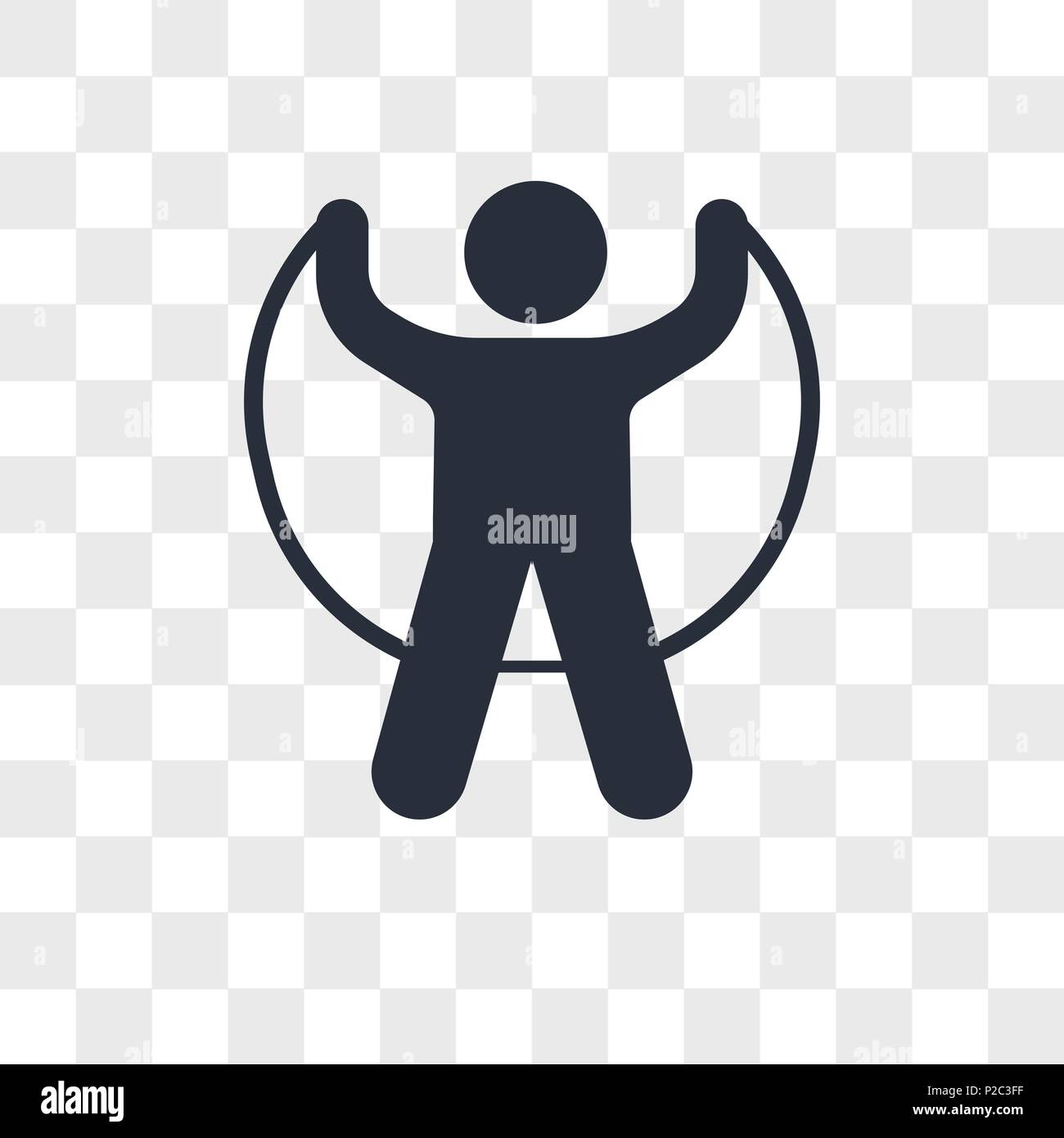 Icône vecteur de saut isolé sur fond transparent, logo saut concept ...