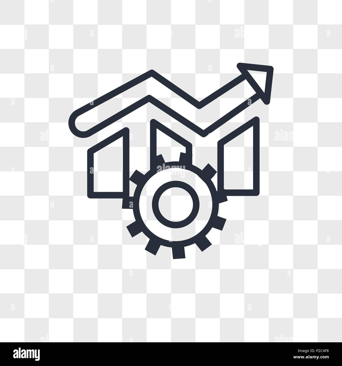 L'excellence opérationnelle l'icône vecteur isolé sur fond transparent ...