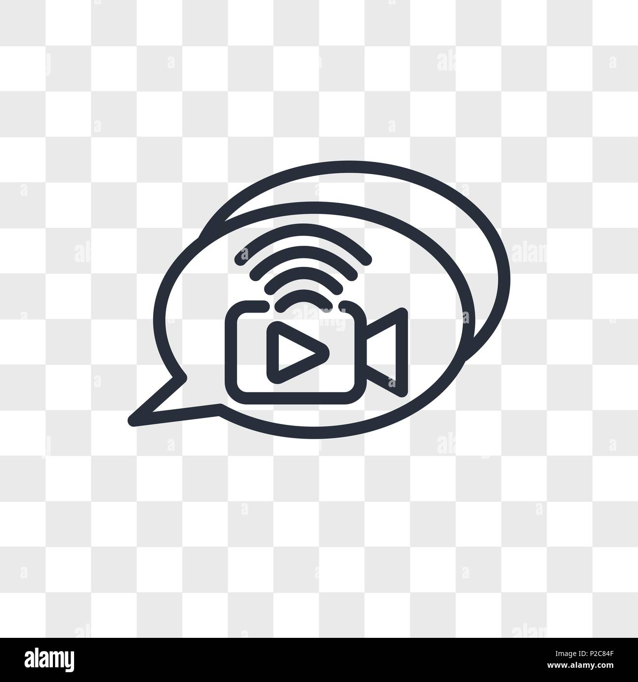 Icône vecteur livechat isolé sur fond transparent, livechat concept ...