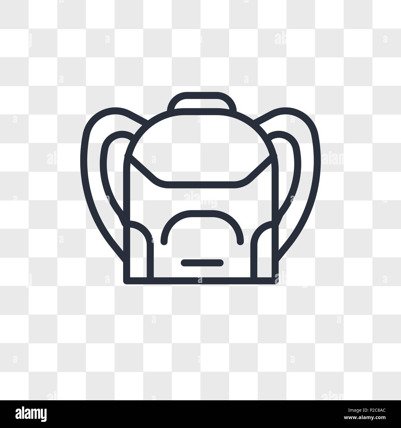 Sac à dos l'icône vecteur isolé sur fond transparent, concept logo Sac ...