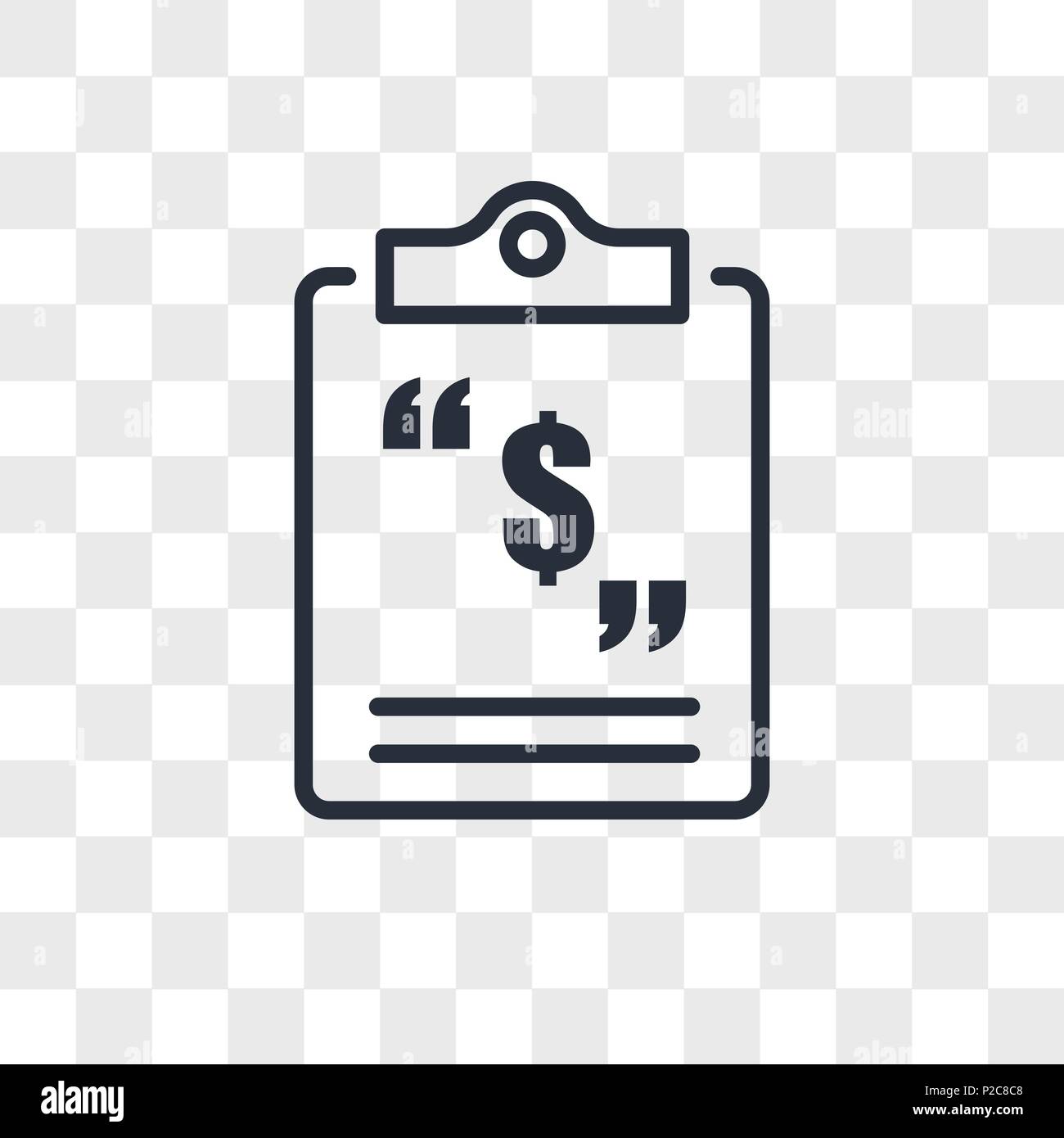 Obtenir un devis icône vecteur isolé sur fond transparent, obtenir ...