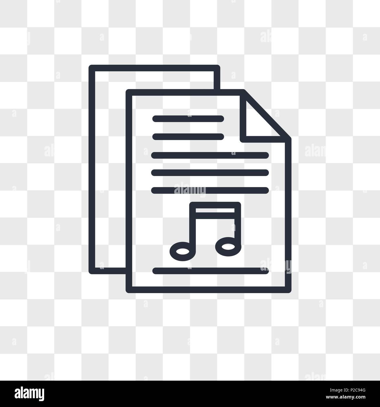 Partitions icône vecteur isolé sur fond transparent, Sheet Music ...