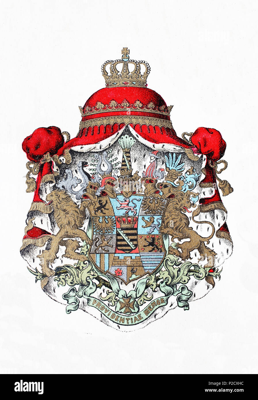 Armoiries du royaume de saxe Banque de photographies et d’images à ...