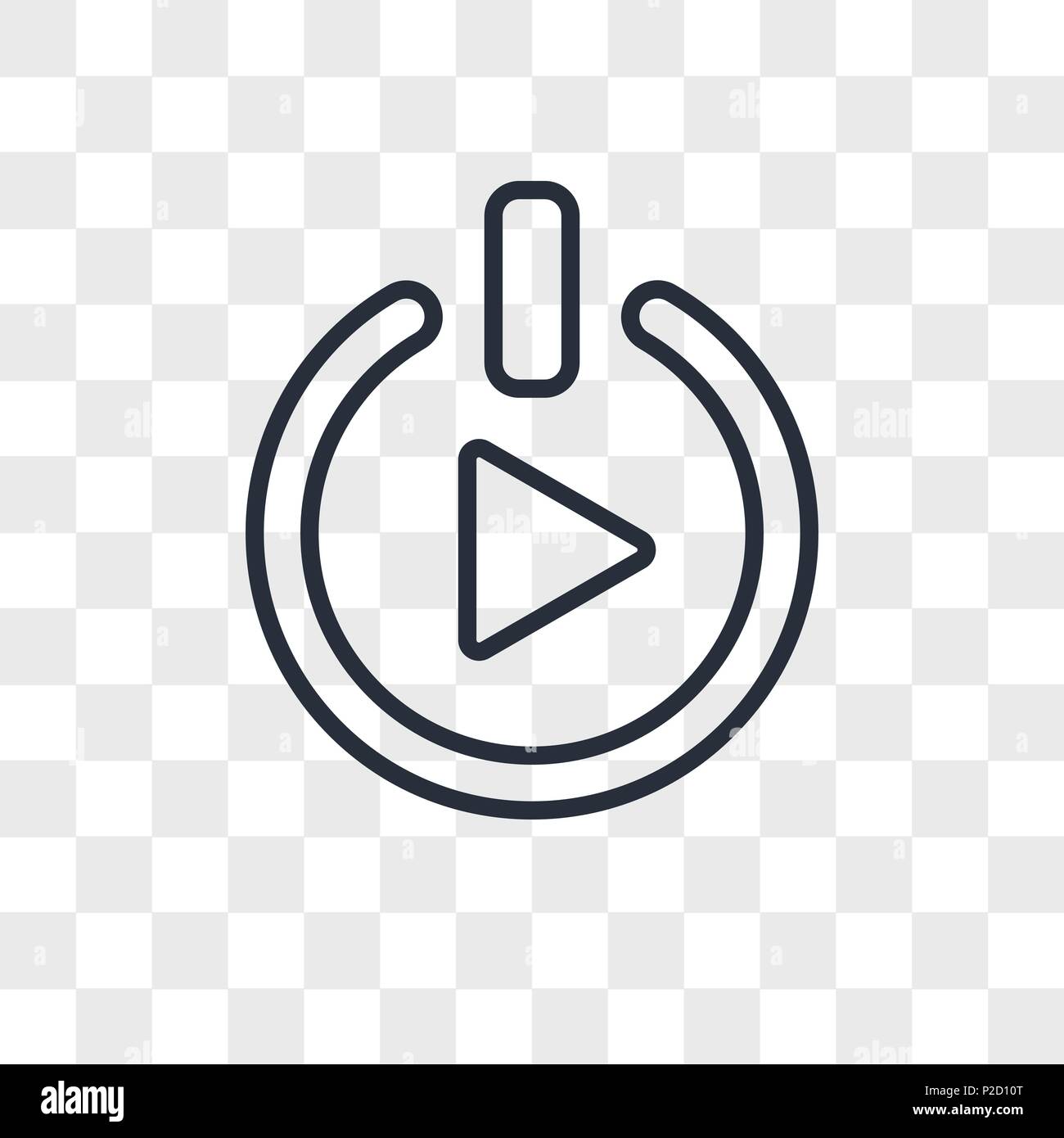 Commencer l'icône vecteur isolé sur fond transparent, commencer concept ...