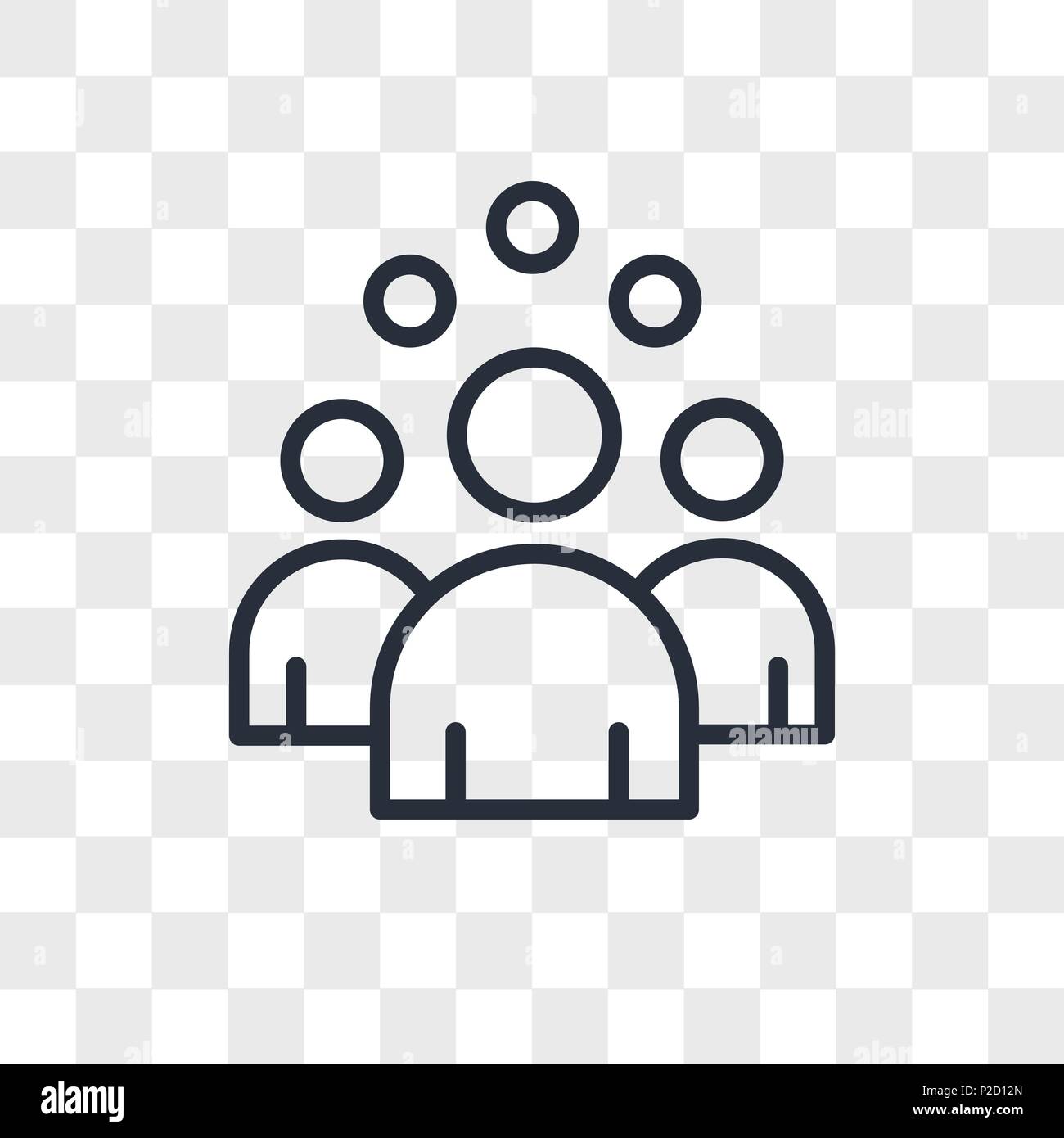 Icône vecteur effectif isolé sur fond transparent, l'effectif de ...