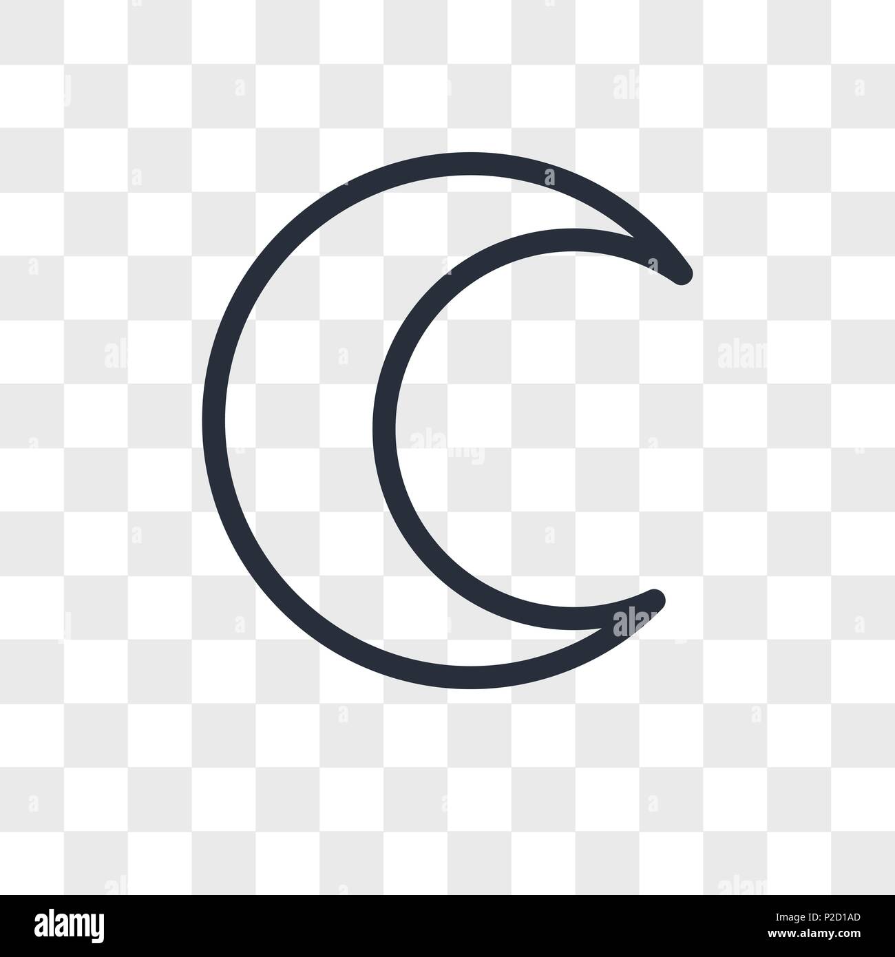 Icône vecteur lune isolé sur fond transparent, Moon concept Image ...