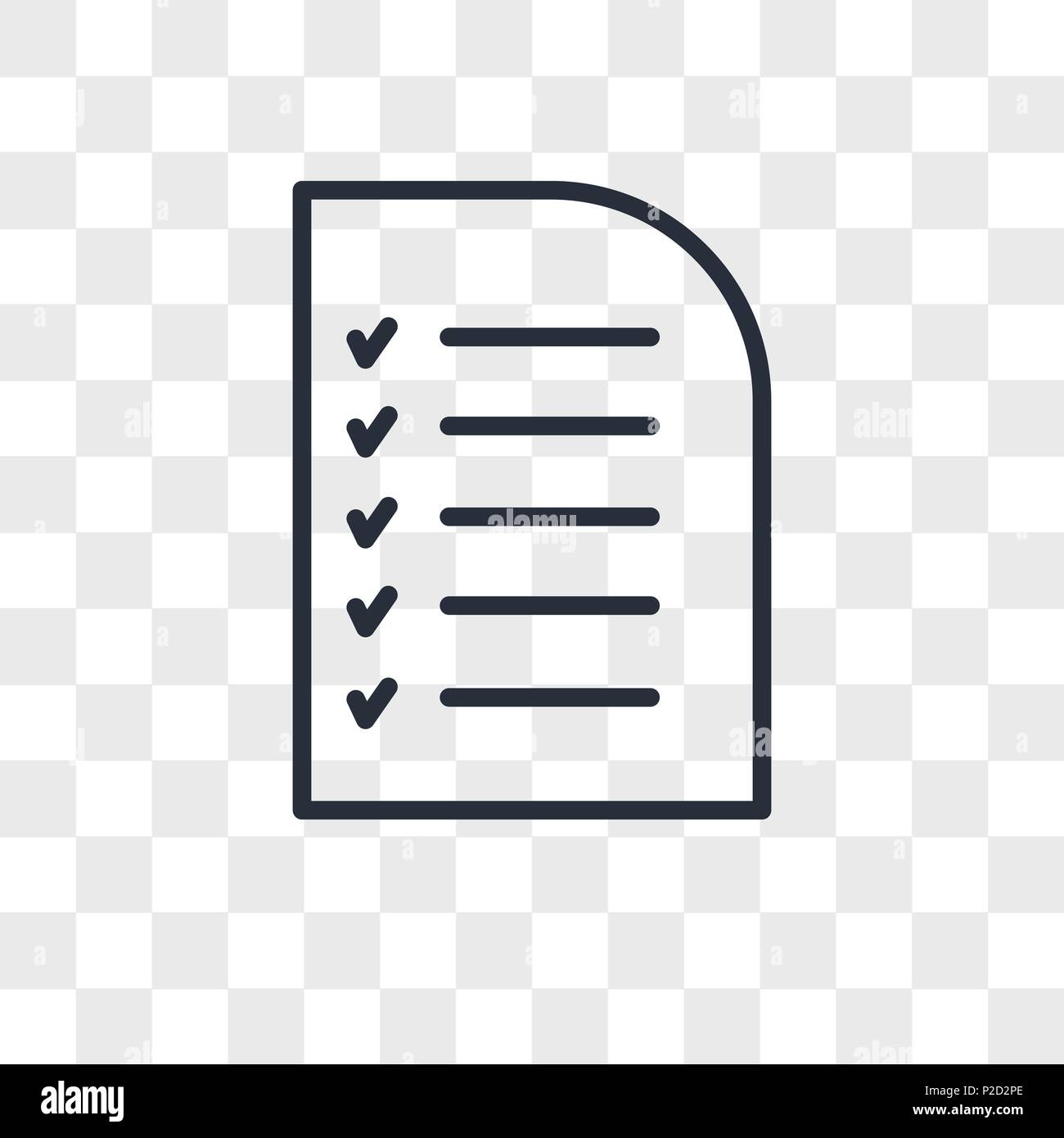 Icône vecteur de test isolé sur fond transparent, concept logo Test ...