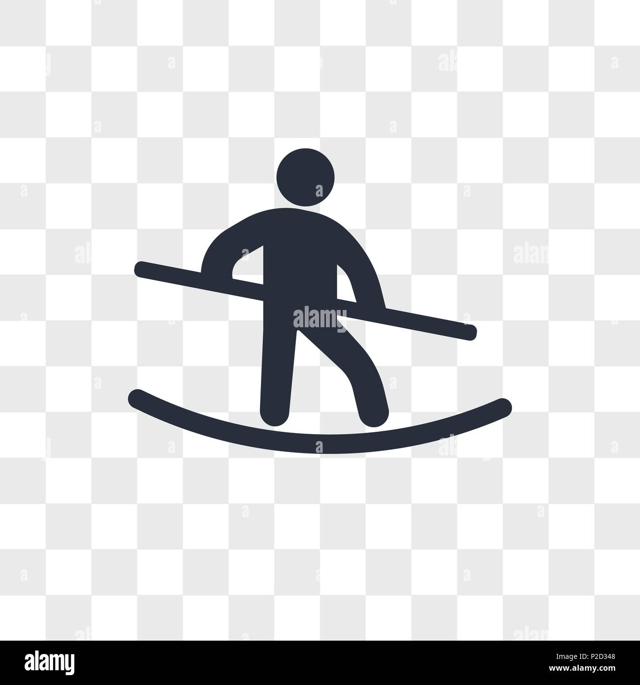 Tightrope acrobats Banque d'images vectorielles - Alamy