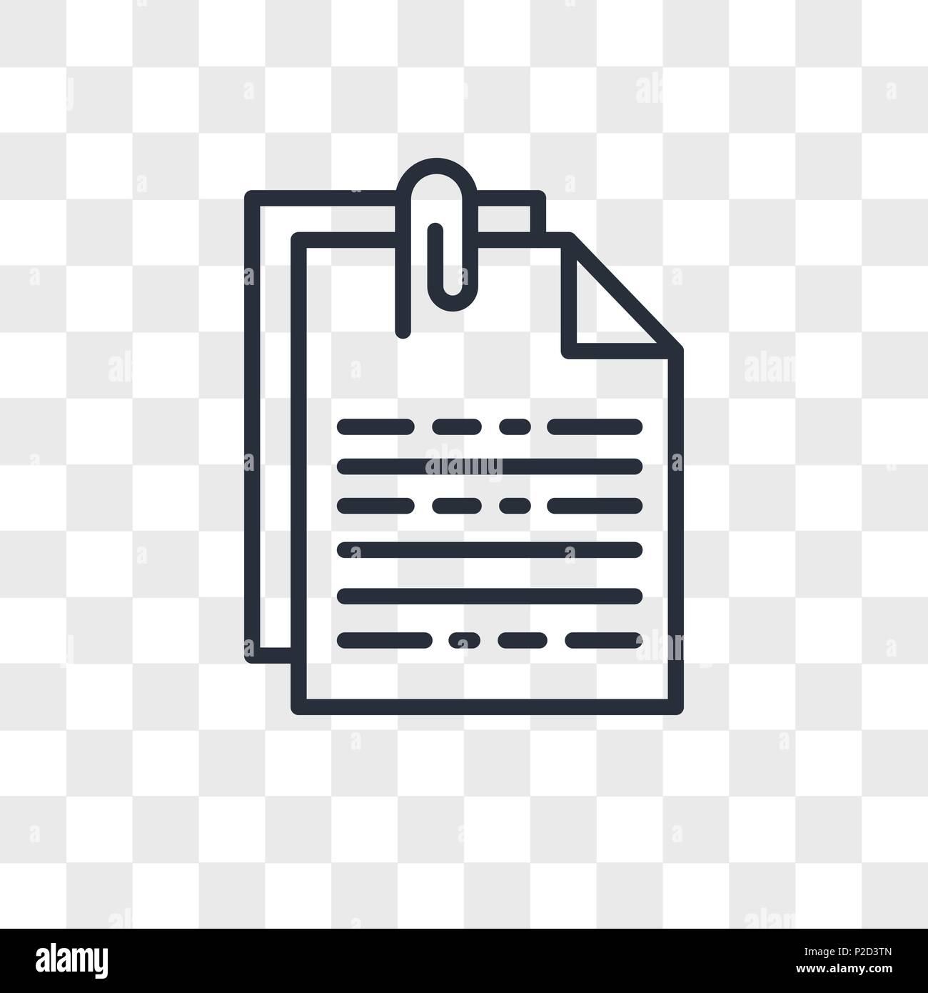 Icône vecteur fichier isolé sur fond transparent, concept logo Fichier ...