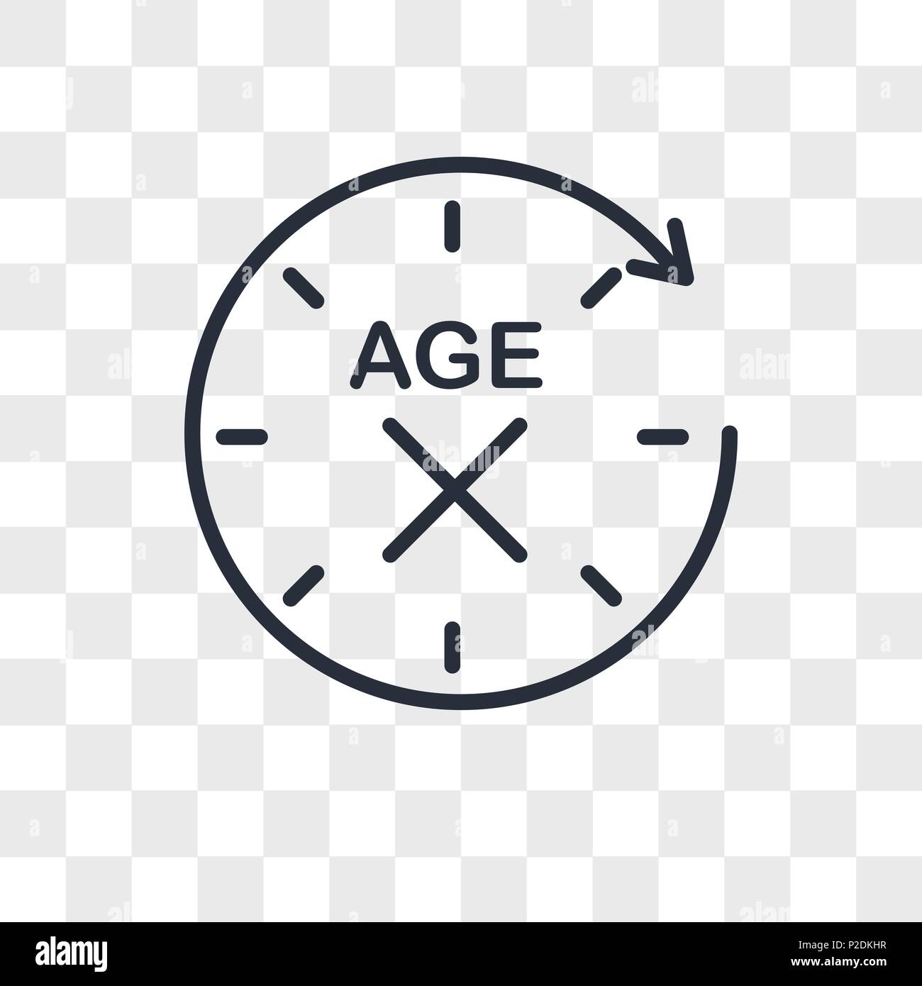 Icône vecteur anti de vieillissement isolé sur fond transparent, anti ...
