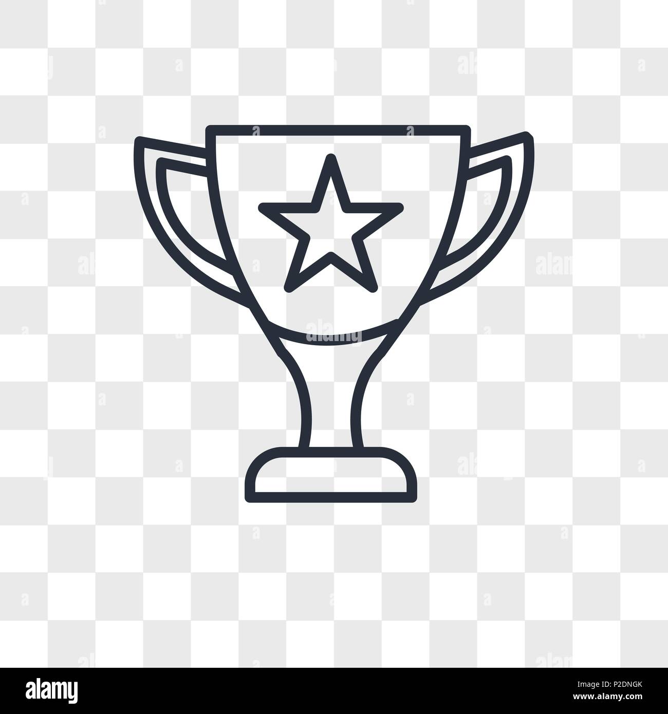 Icône vecteur trophée isolé sur fond transparent, logo Trophée concept ...