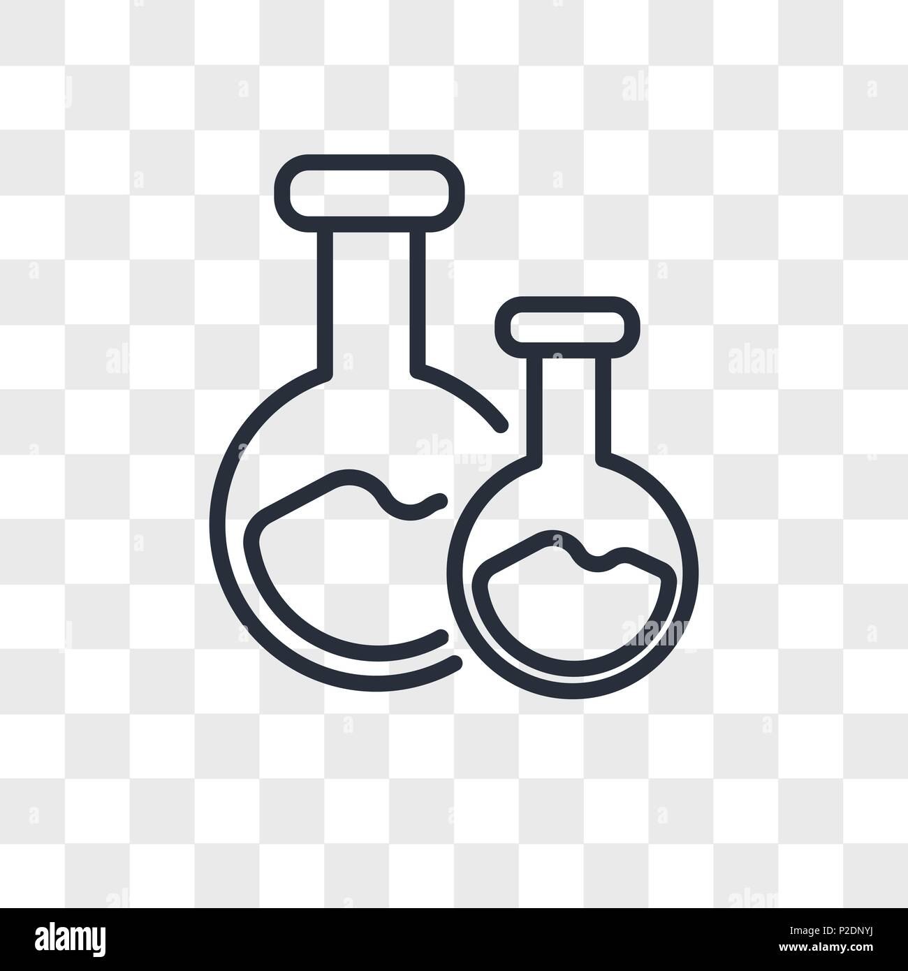 Icône vecteur chimie isolé sur fond transparent, la chimie concept logo ...