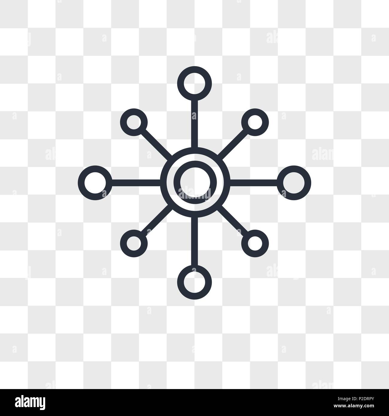 Icône vecteur multicanaux isolé sur fond transparent, logo concept ...