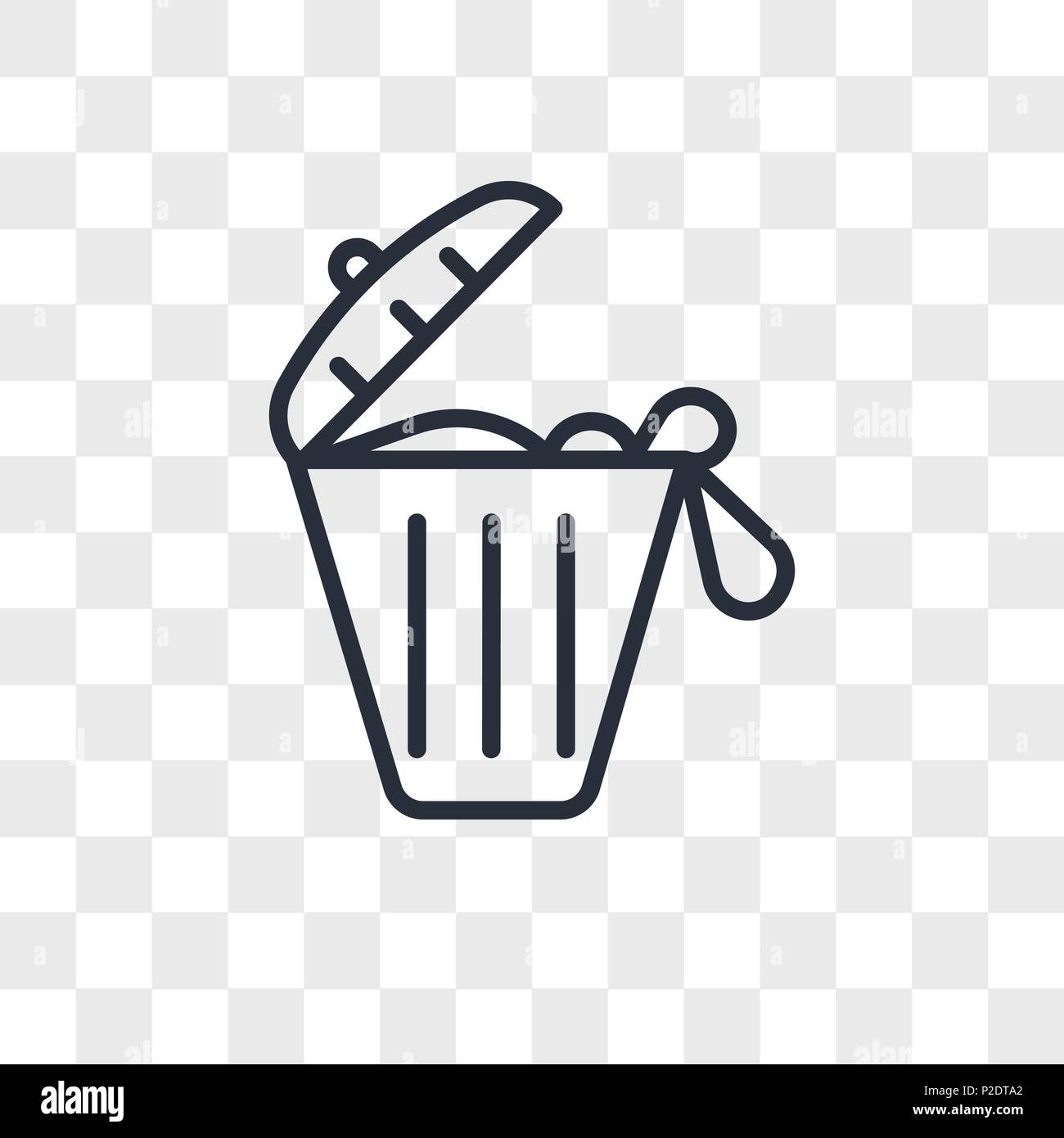 Icône vecteur des déchets solides isolé sur fond transparent, les ...