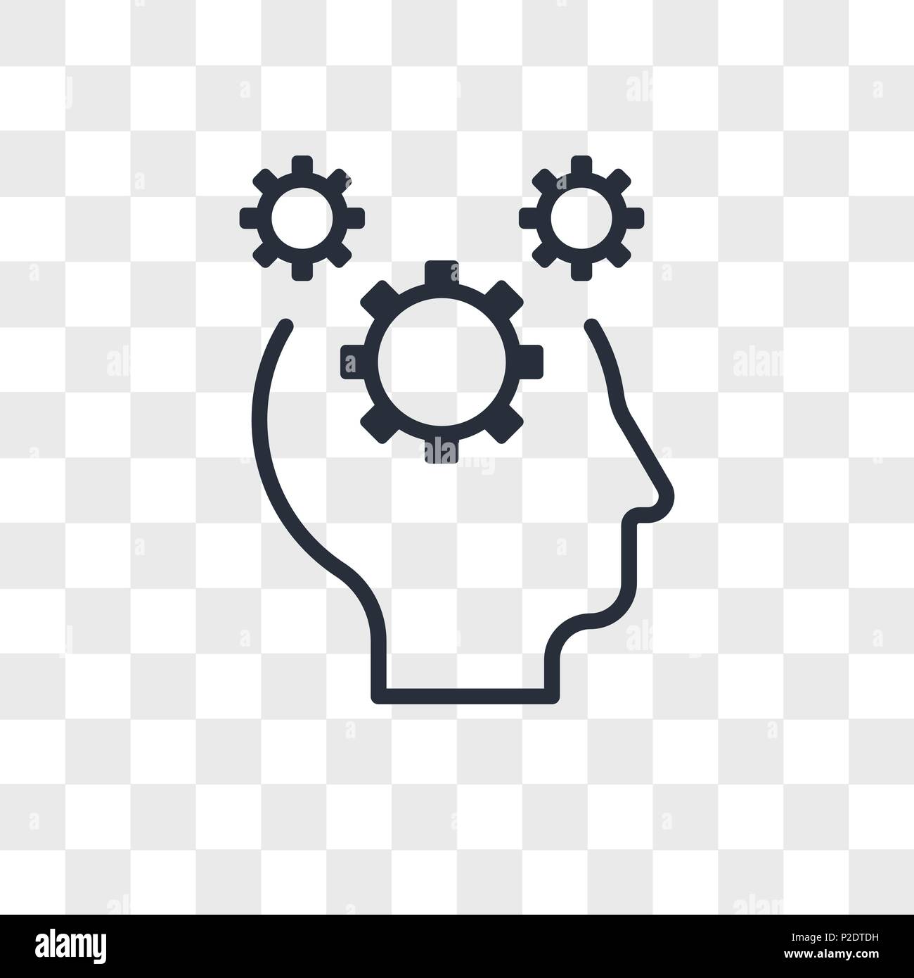 L'esprit l'icône vecteur isolé sur fond transparent, l'esprit concept ...