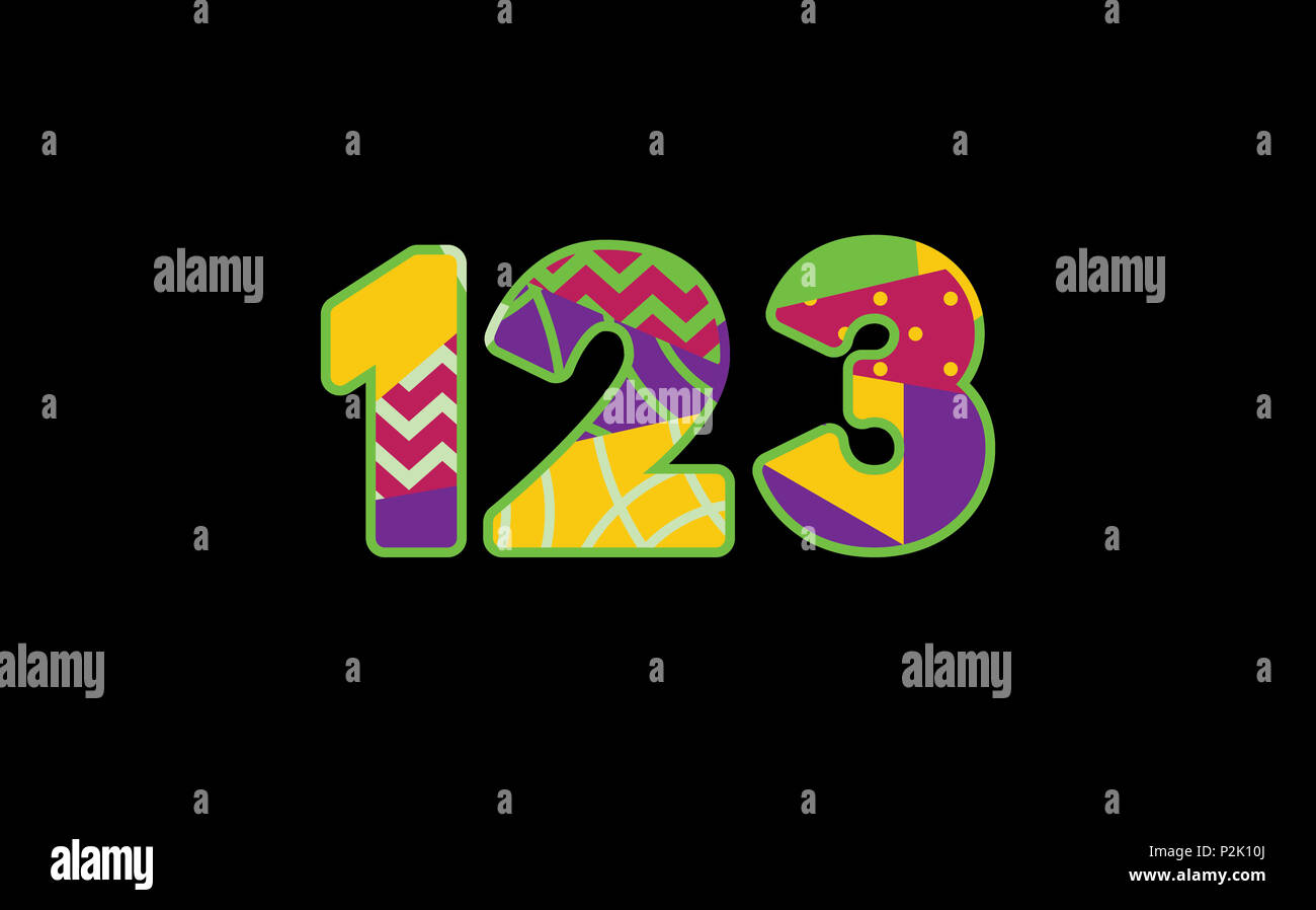 Art illustration 123 counting numbers Banque de photographies et d ...
