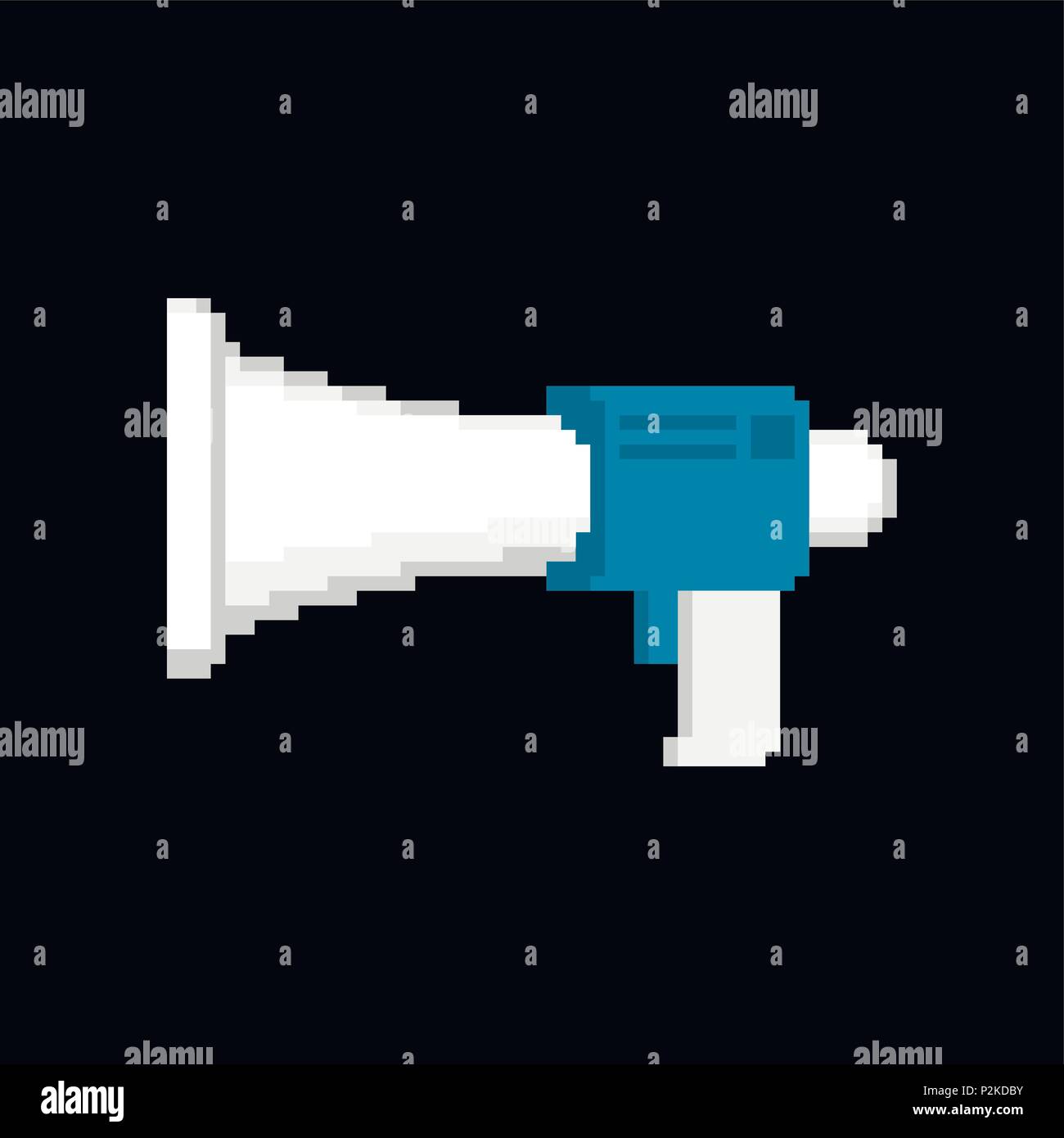 Pixel art. Le président mégaphone 8 bits. Vector illustration Image ...