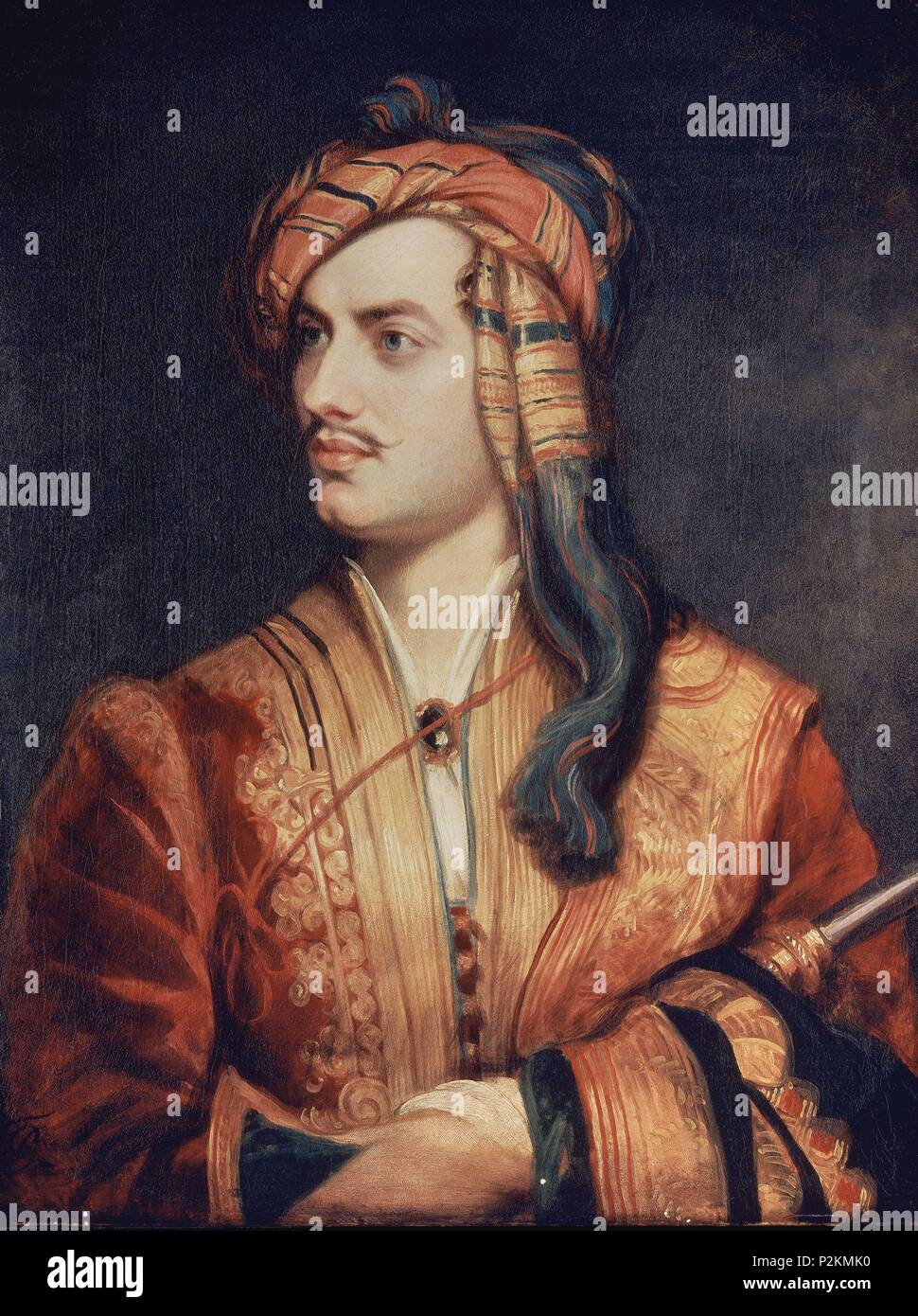 Portrait de George Gordon, Lord Byron, en albanais robe - 1813 - 76 ...
