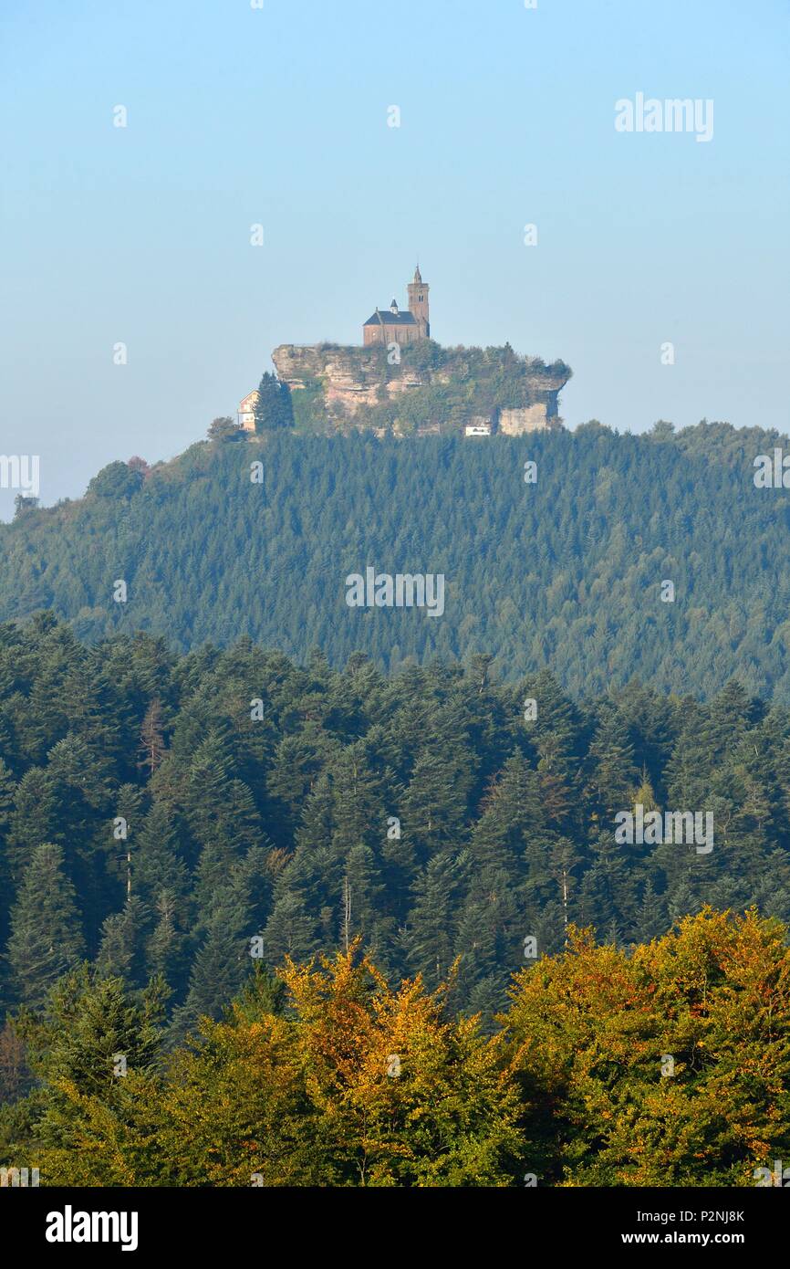 France, Moselle, Dabo, Rock Dabo, Dabo ou chapelle Saint Leon chapelle ...