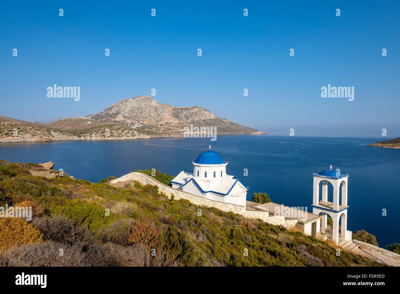 La Grèce, l'archipel de Fourni Korseon, île de Fourni, Agia Triada ...
