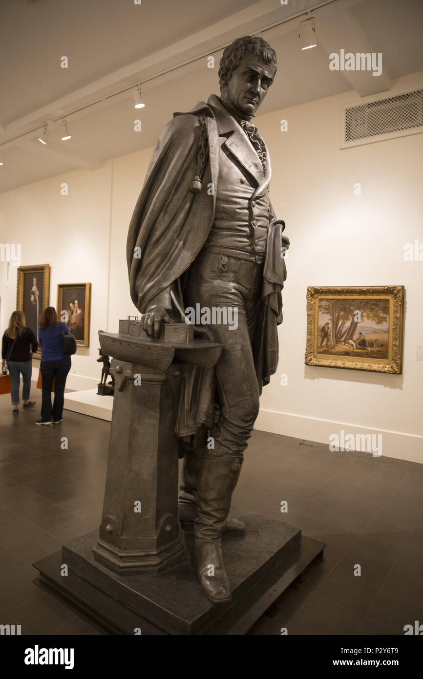 Statue de Robert Fulton, ingénieur et inventeur américain, mieux connu ...