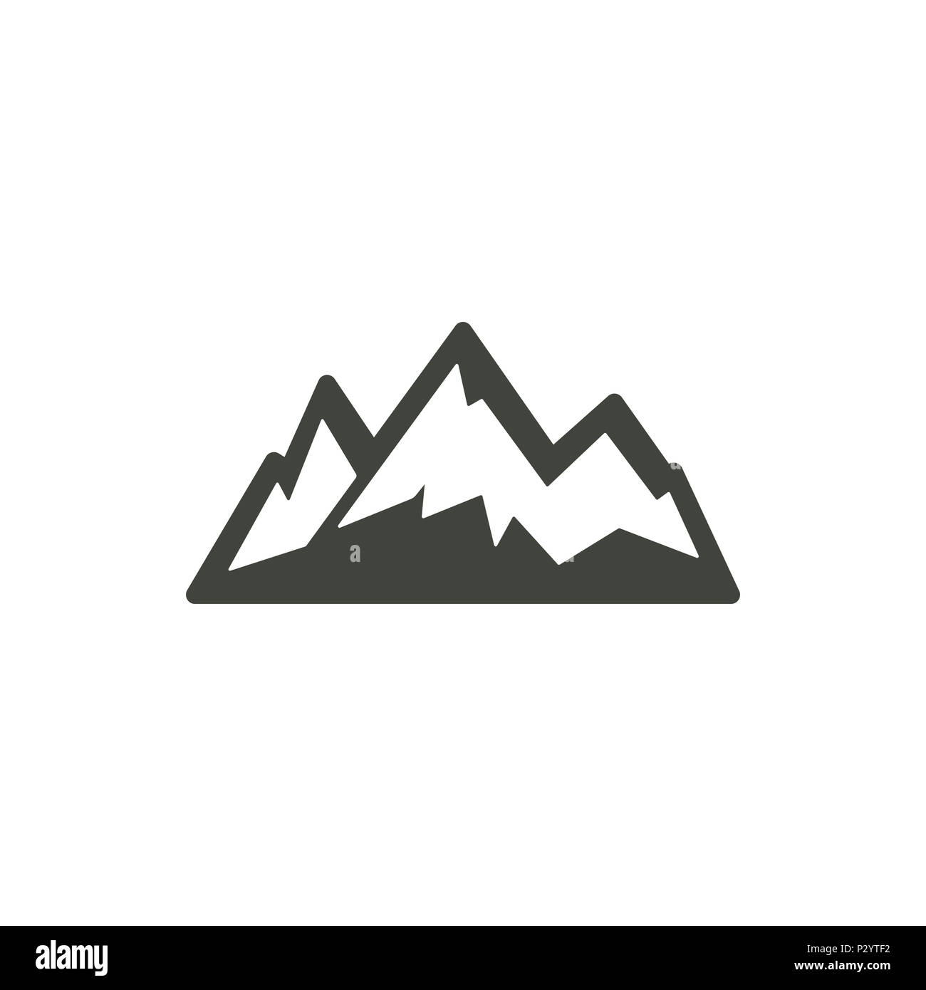 L'icône de la montagne symbole. Montagne Silhouette pictogramme ...