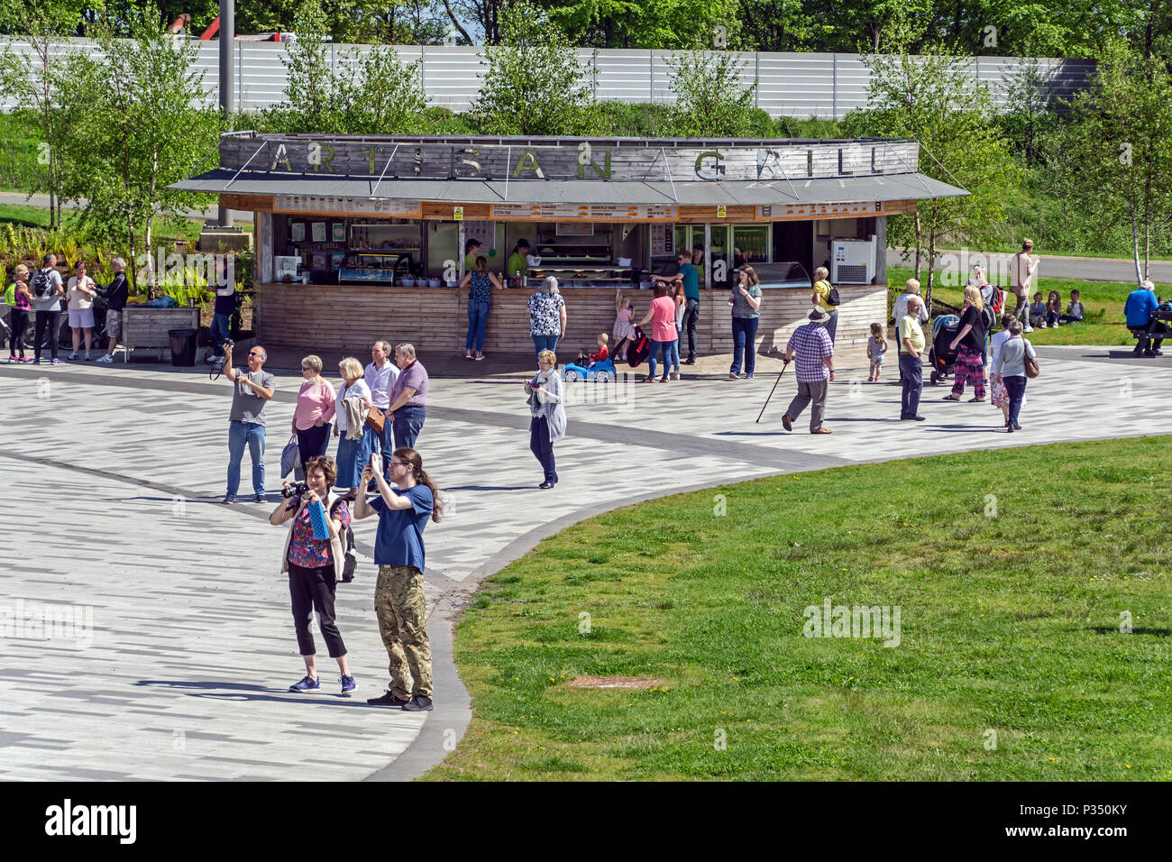 L'Artisan Grill de l'Helix dans le parc près de Falkirk en Écosse ...