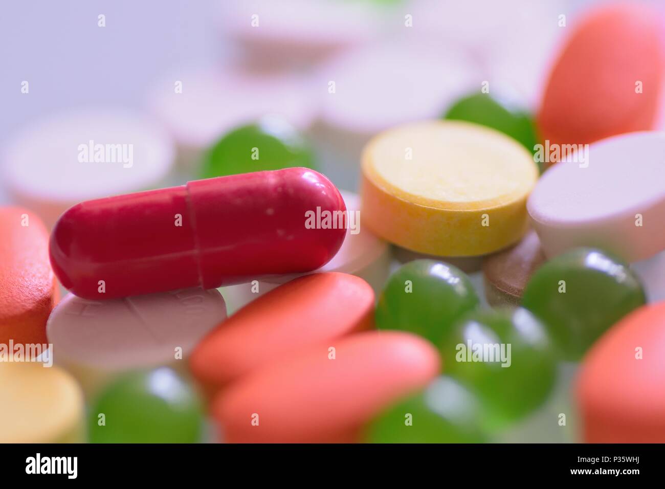 Détails de macro comprimé médical & tablettes Photo Stock - Alamy