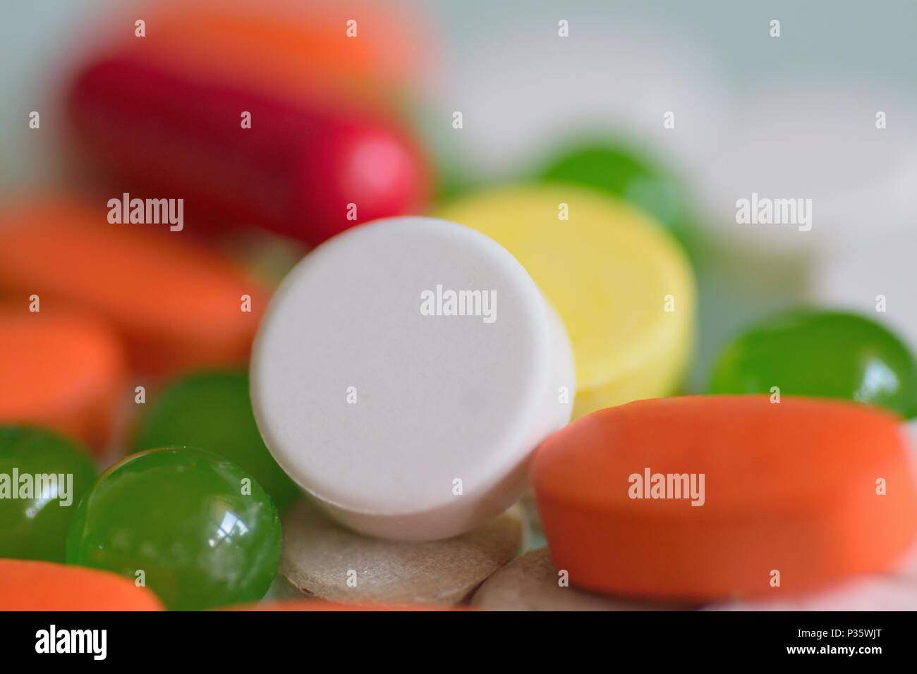 Détails de macro comprimé médical & tablettes Photo Stock - Alamy