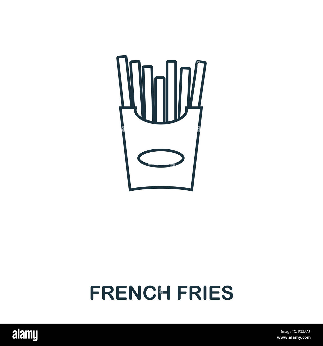 French fries fast food pictogram Banque de photographies et d’images à ...