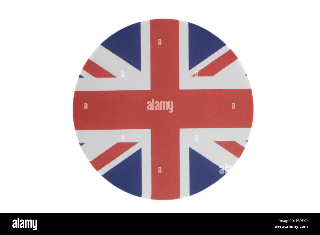 Signe rond uk avec fond bleu et bordure blanche Banque de photographies ...