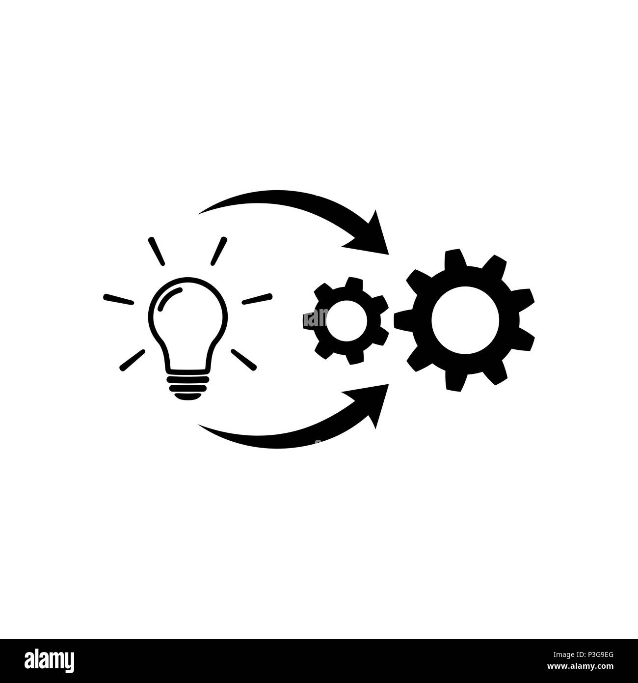 L'icône de mise en œuvre. Symbole du cycle créatif Vecteurs Et ... L'icône de mise en œuvre. Symbole du cycle créatif Vecteurs Et ...
