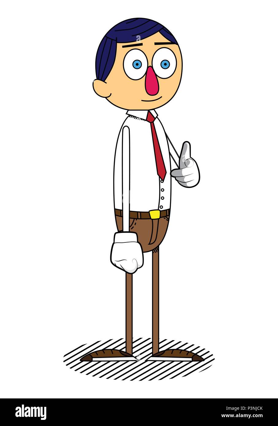 Caricature d'un simple businessman pointing at le spectateur avec sa ...