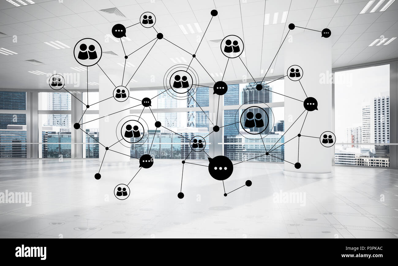 La mise en réseau et connexion sans fil comme concept pour le mode ...