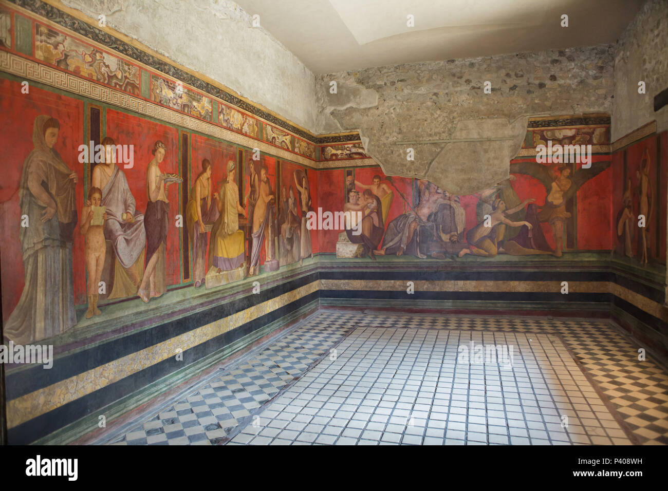 Fresque romaine triclinium Banque de photographies et d’images à haute ...