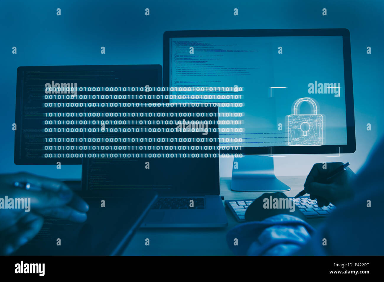 CYBER SECURITY Business technologie pare-feu sécurisé Alerte antivirus ...