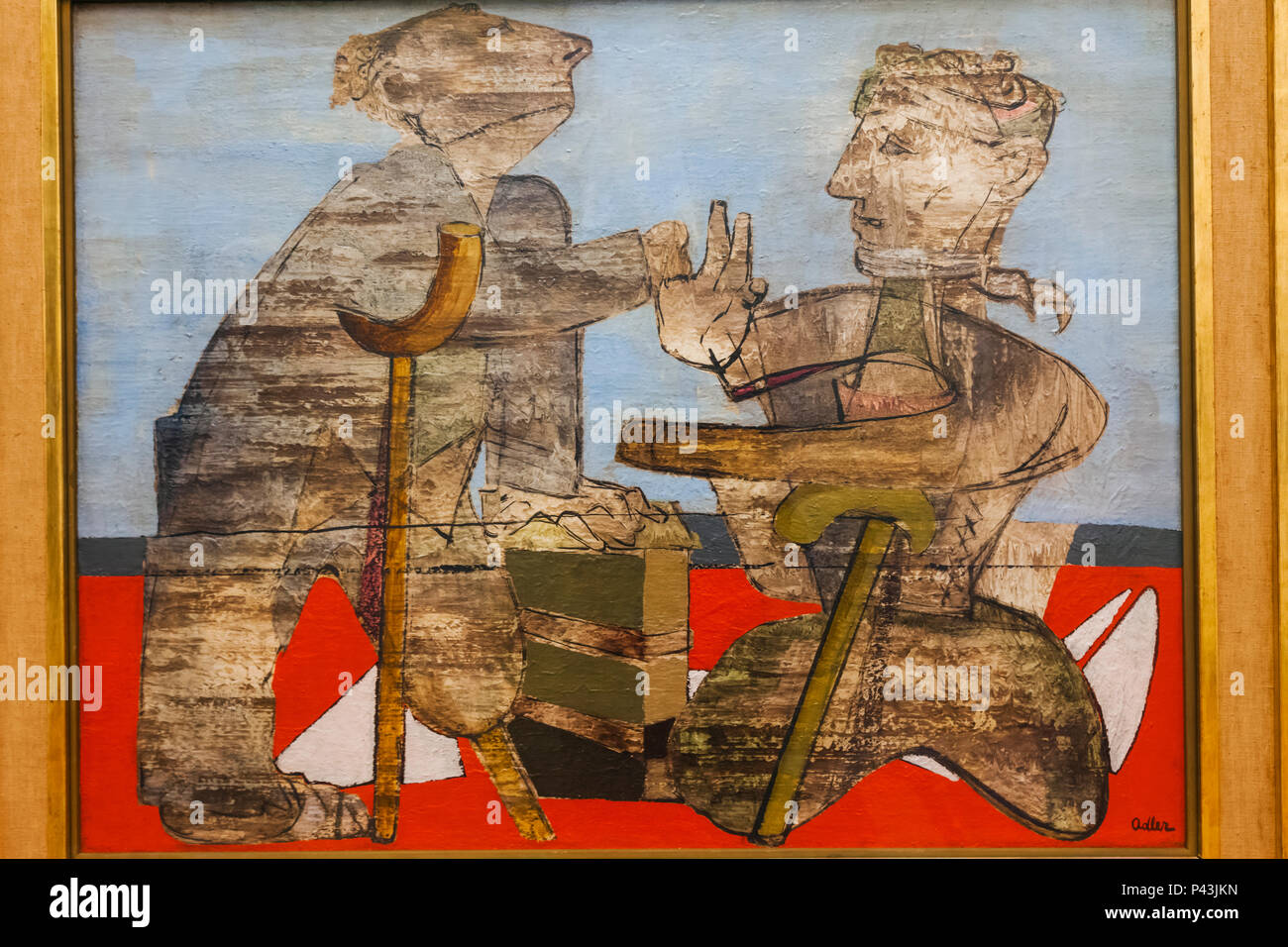 La peinture intitulée "Le mutilé" par Jankel Adler datée 1942 Photo ...