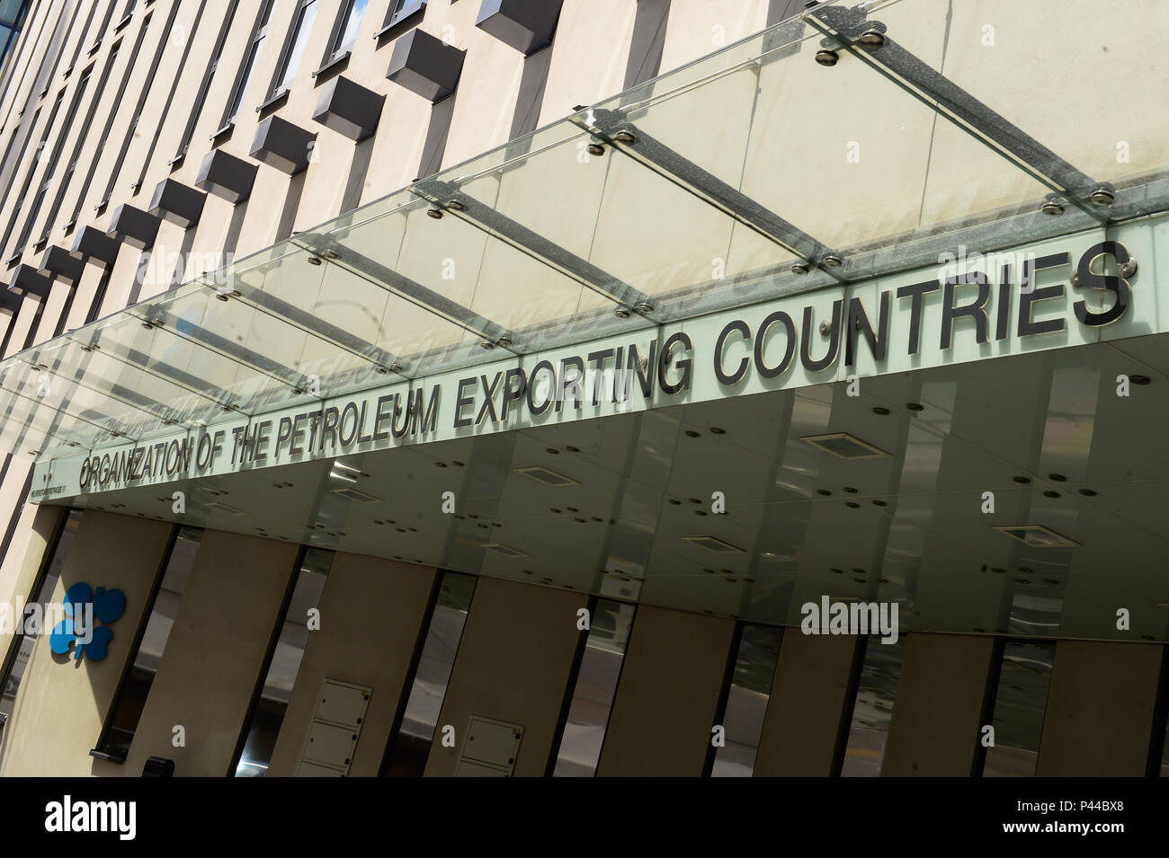 Logo de l'OPEP est vu à l'Organisation des pays exportateurs de pétrole ...