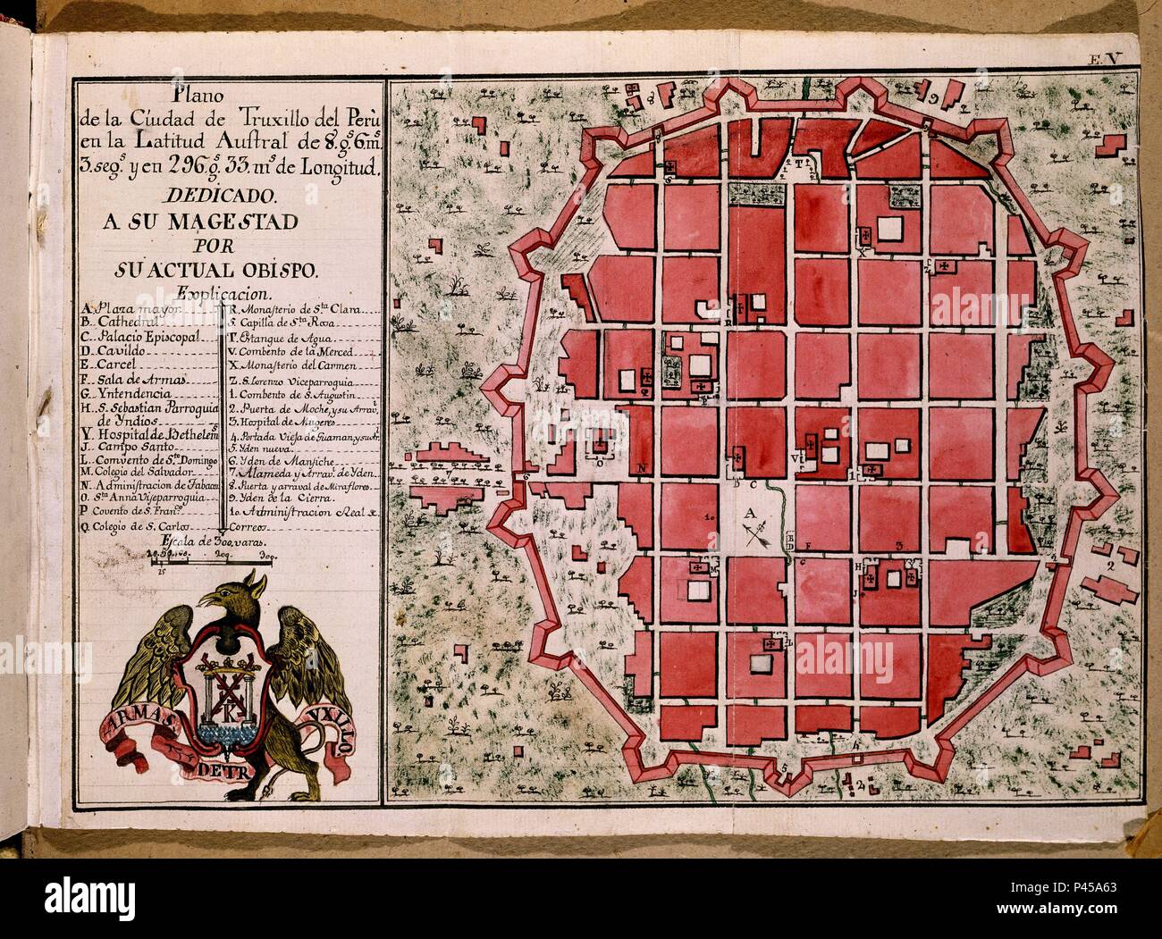 CODICE TRUJILLO DEL PERU - TOMO II, F V - PLANO DE LA CIUDAD DE ...