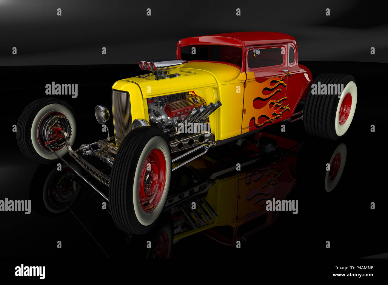 Hot rod flame design Banque de photographies et d’images à haute ...