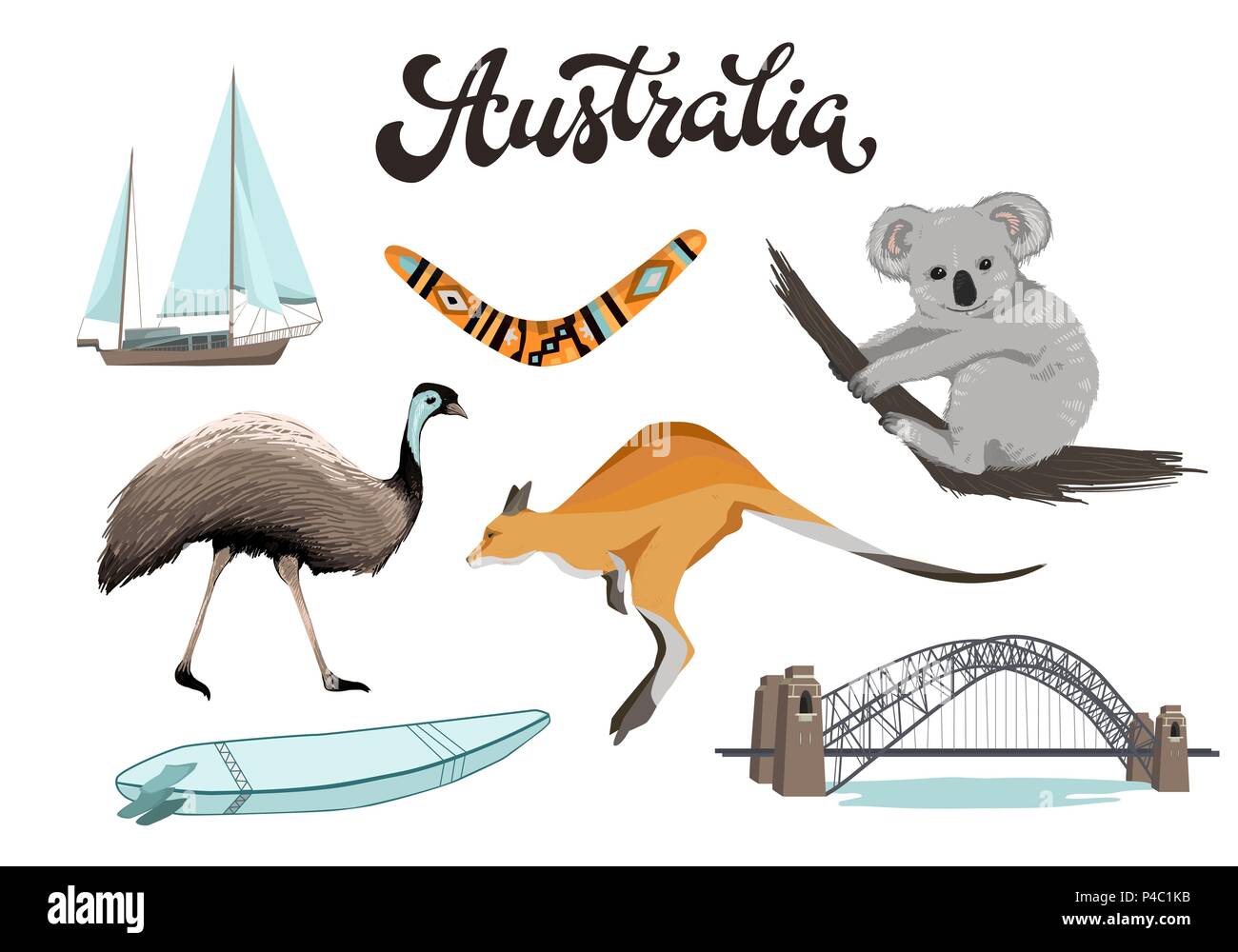 Symboles australiens Banque d'images vectorielles - Alamy
