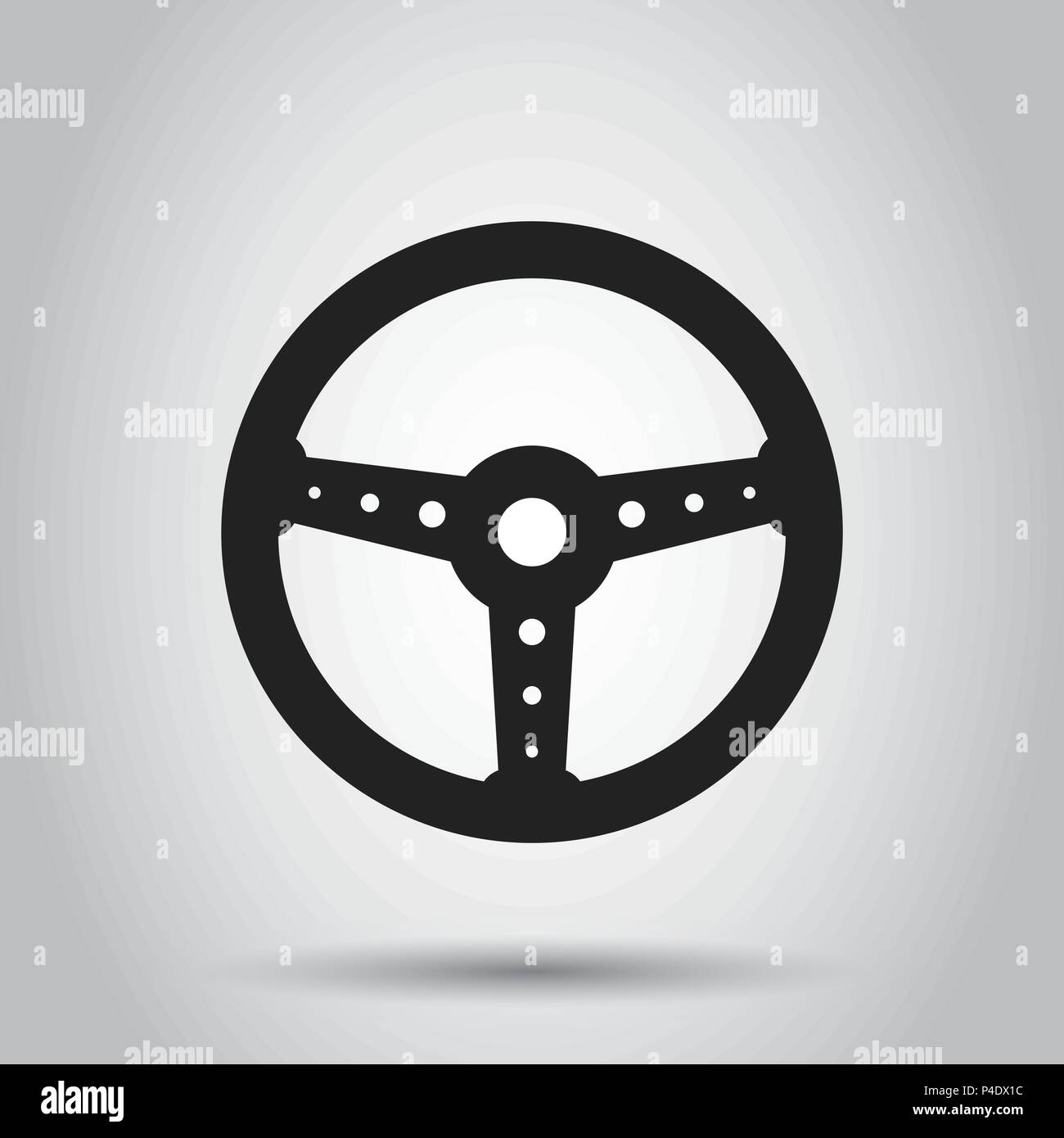 L'icône du volant. Vector illustration. Roue de voiture de concept ...