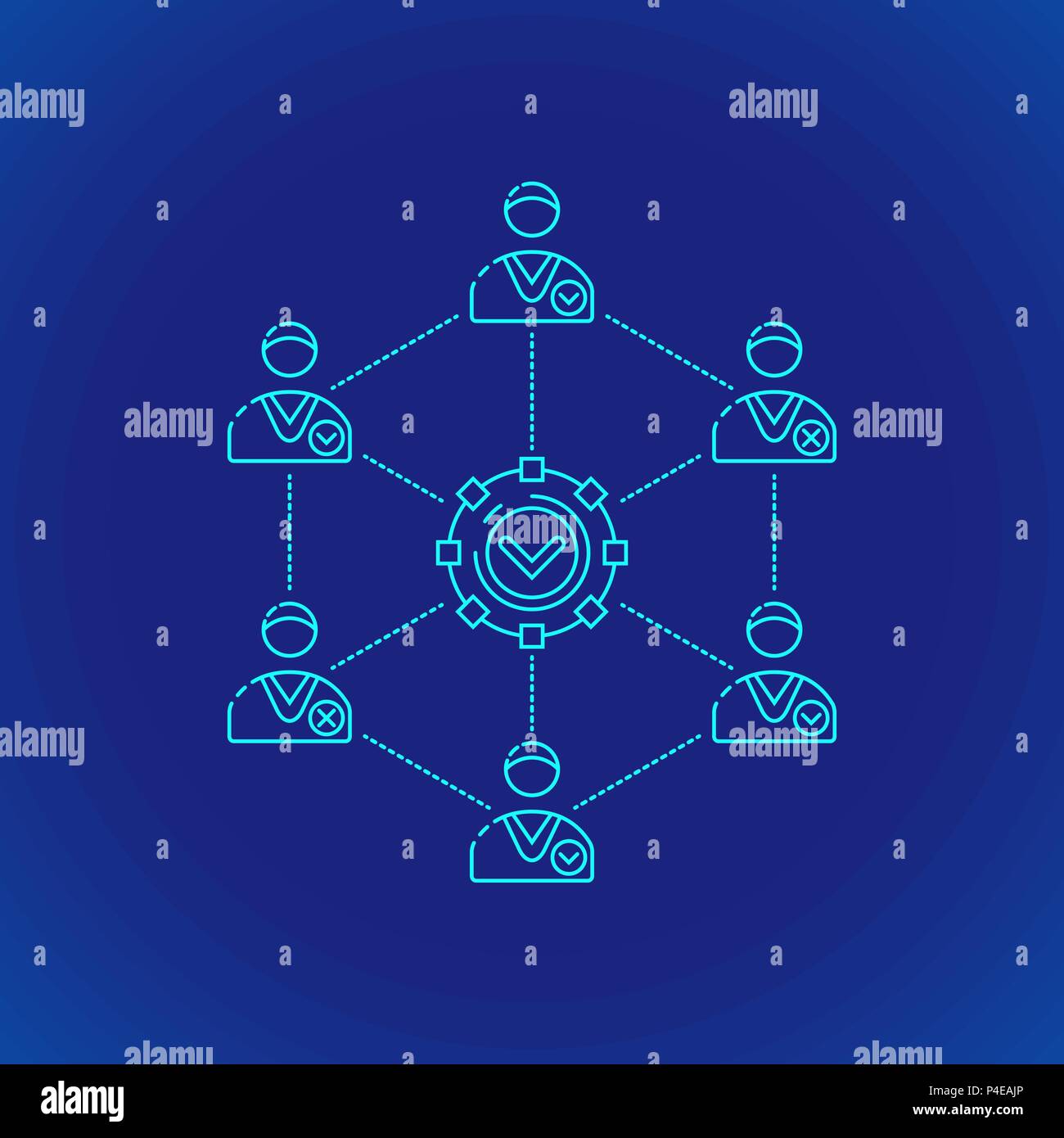 Algorithme de consensus Banque d'images vectorielles - Alamy