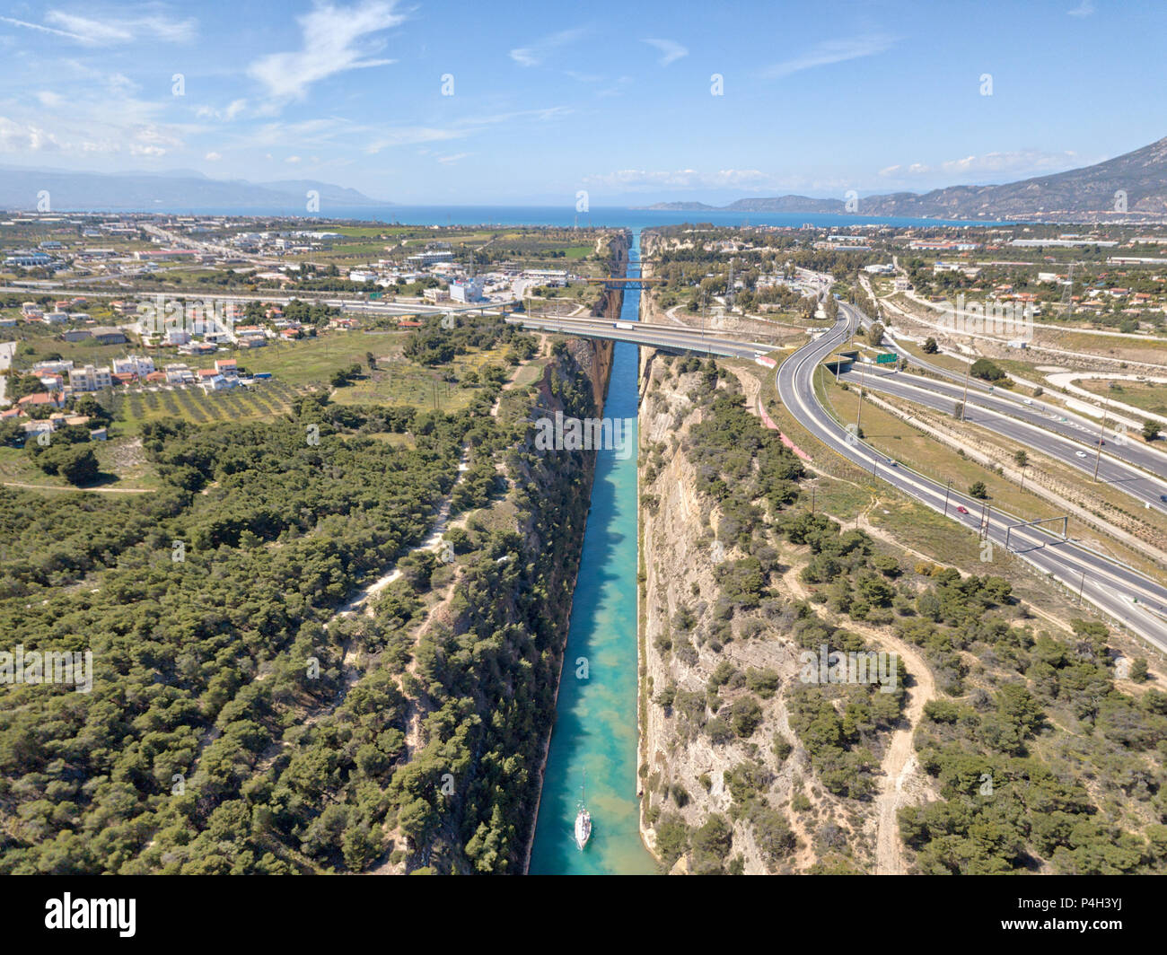 Isthme de Corinthe en Grèce prise en avril 2018 Photo Stock - Alamy