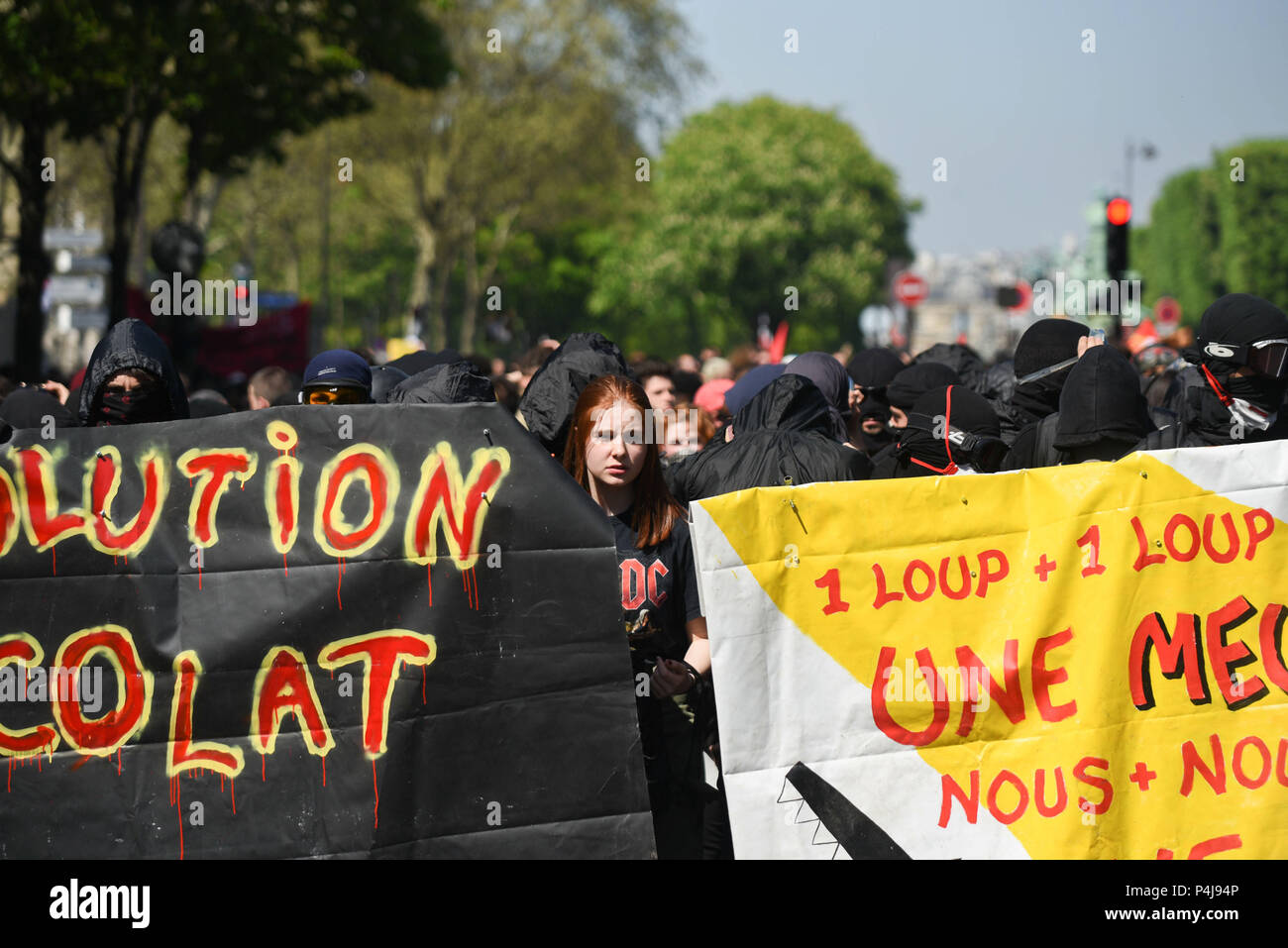 Black bloc black bloc anarchists Banque de photographies et d’images à ...
