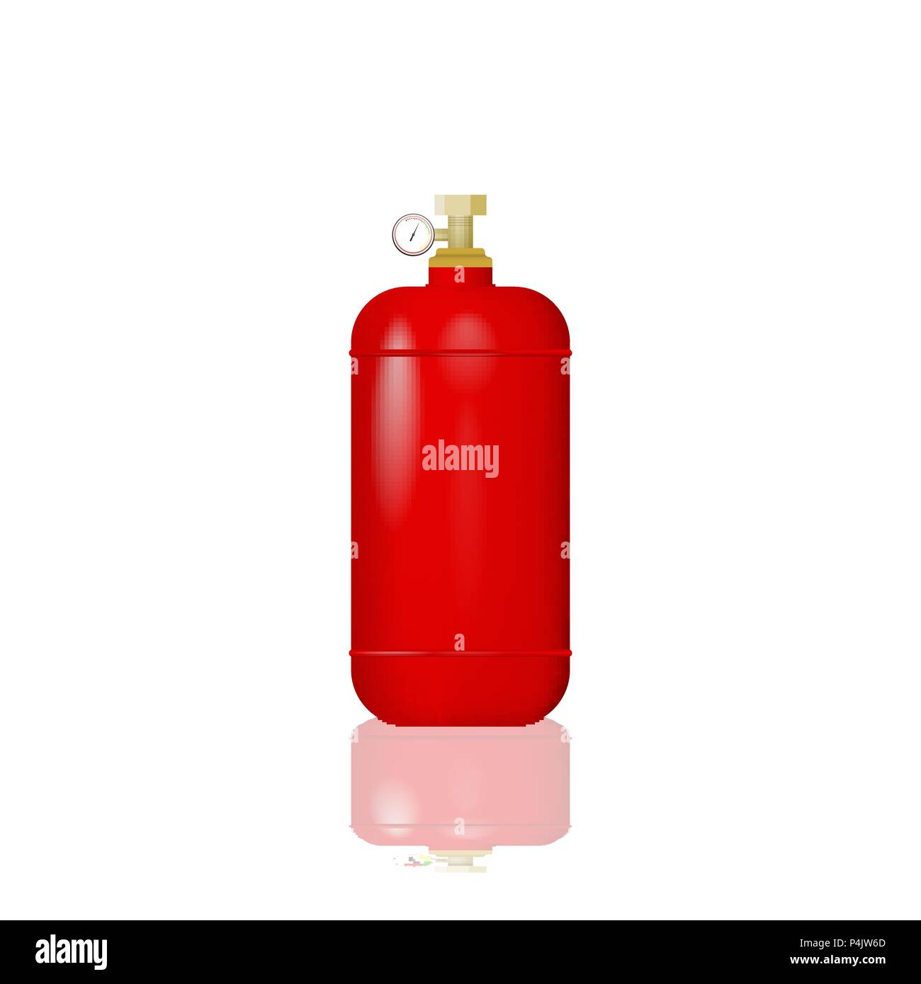 Bouteille de gaz rouge Banque d'images vectorielles - Alamy