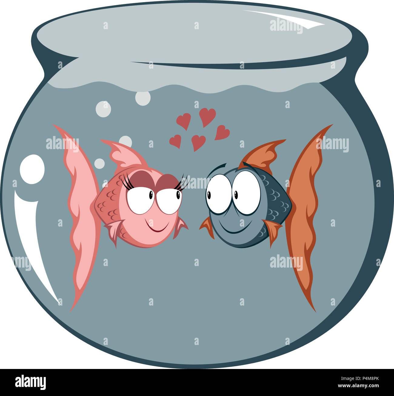 Couple amoureux nature lac Banque d'images vectorielles - Alamy